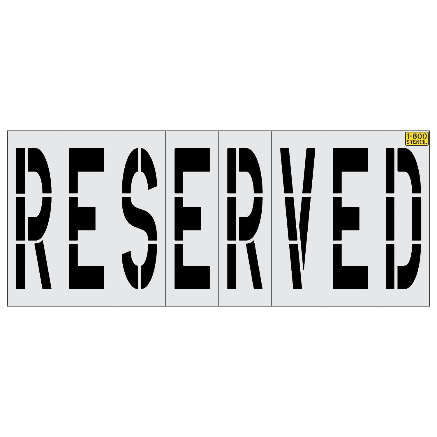 48" RESERVED Stencil - 1-800-Stencil