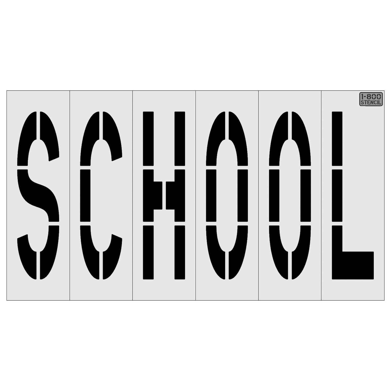 48" SCHOOL Stencil — 1-800-Stencil