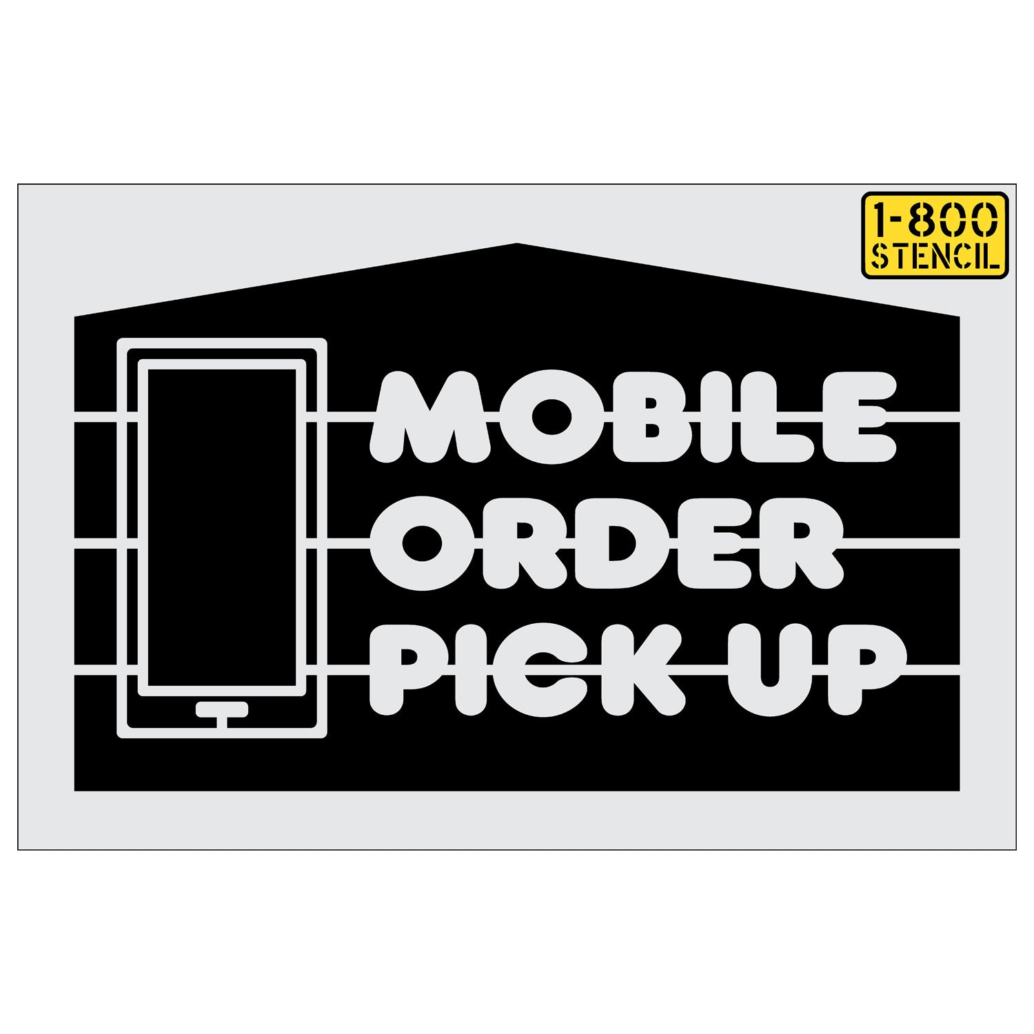 52" Dunkin Donuts MOBILE ORDER PICKUP Stencil - 1-800-Stencil