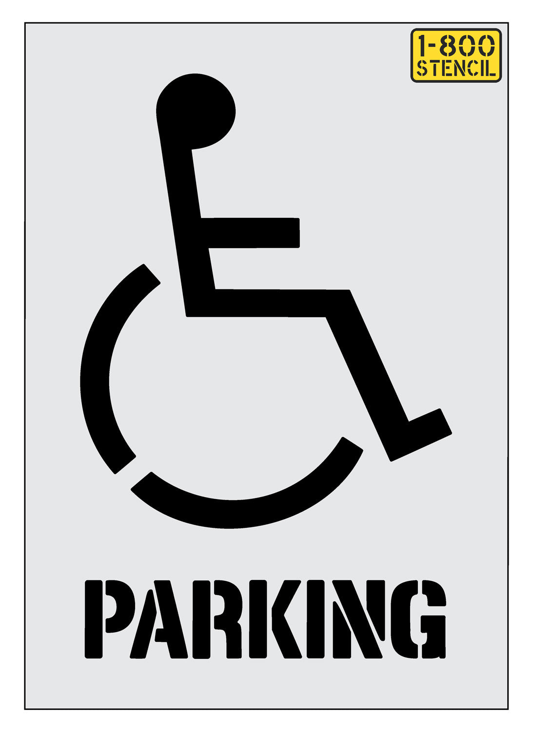 36" ADA Handicap Stencil with PARKING - 1-800-Stencil