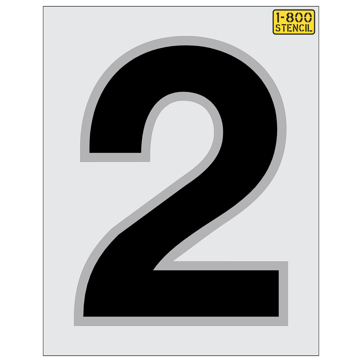 59" Target Two Number Stencil - 1-800-Stencil