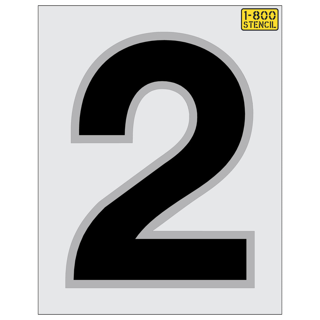 59" Target Two Number Stencil - 1-800-Stencil
