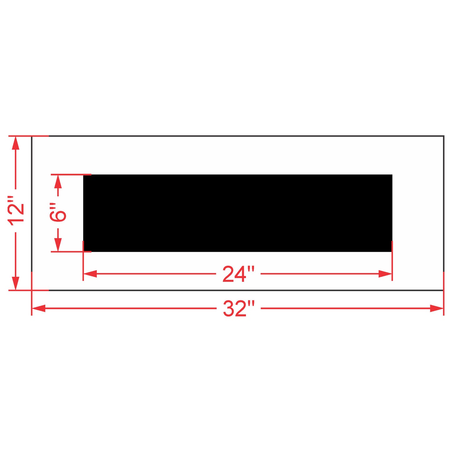 6" Straight Line Stencil - 1-800-Stencil