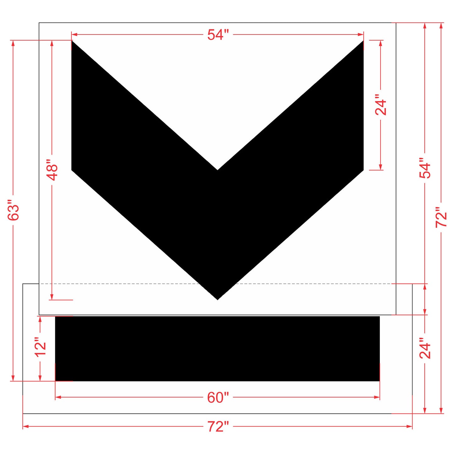 63" Starbucks Chevron Stencil | Parking Lot & Drive-Thru Pavement ...