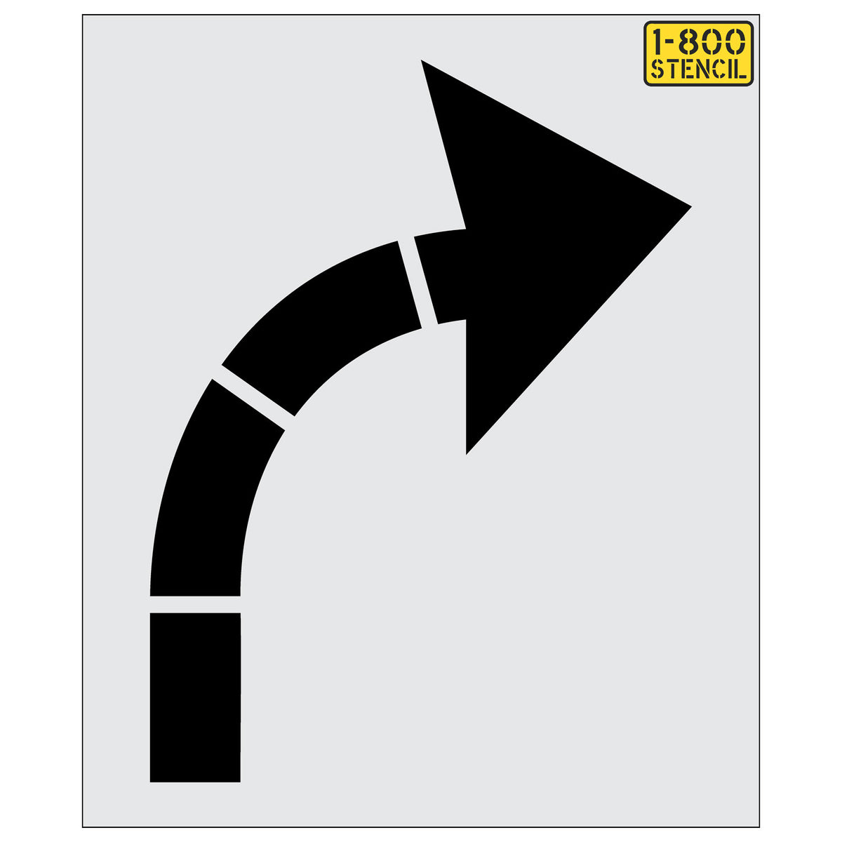 64" Turn Arrow Stencil — 1-800-Stencil