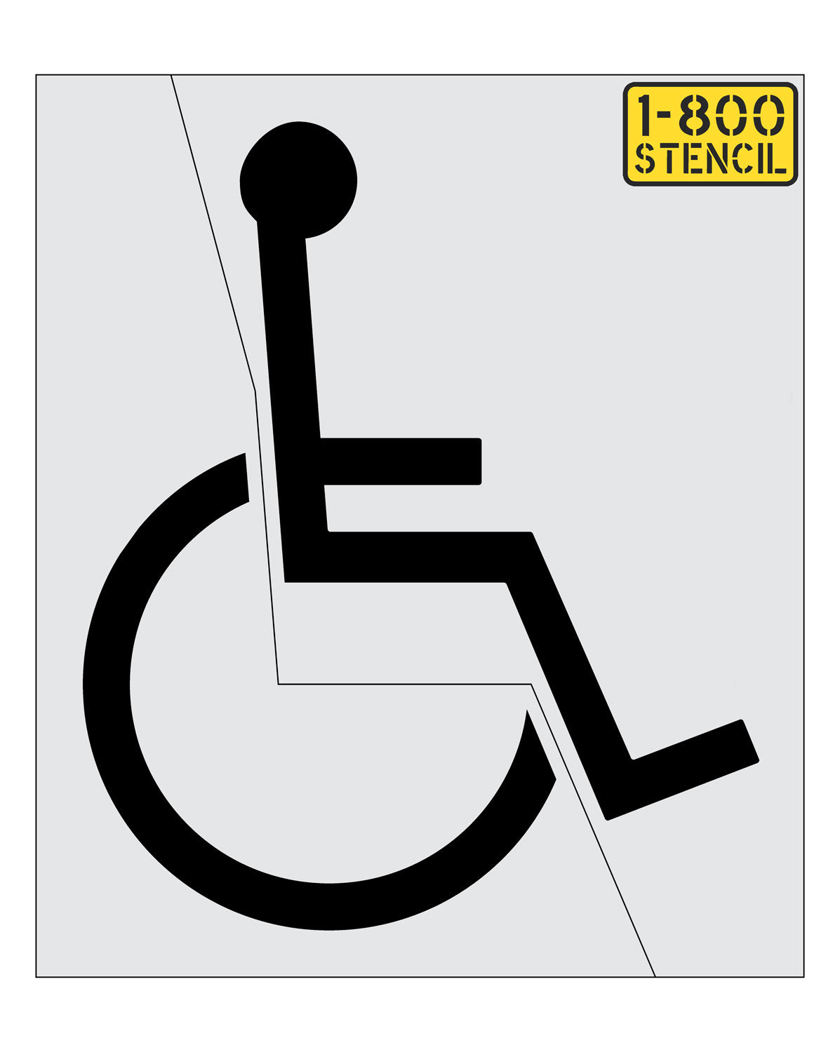 69" ADA Handicap Stencil - 1-800-Stencil