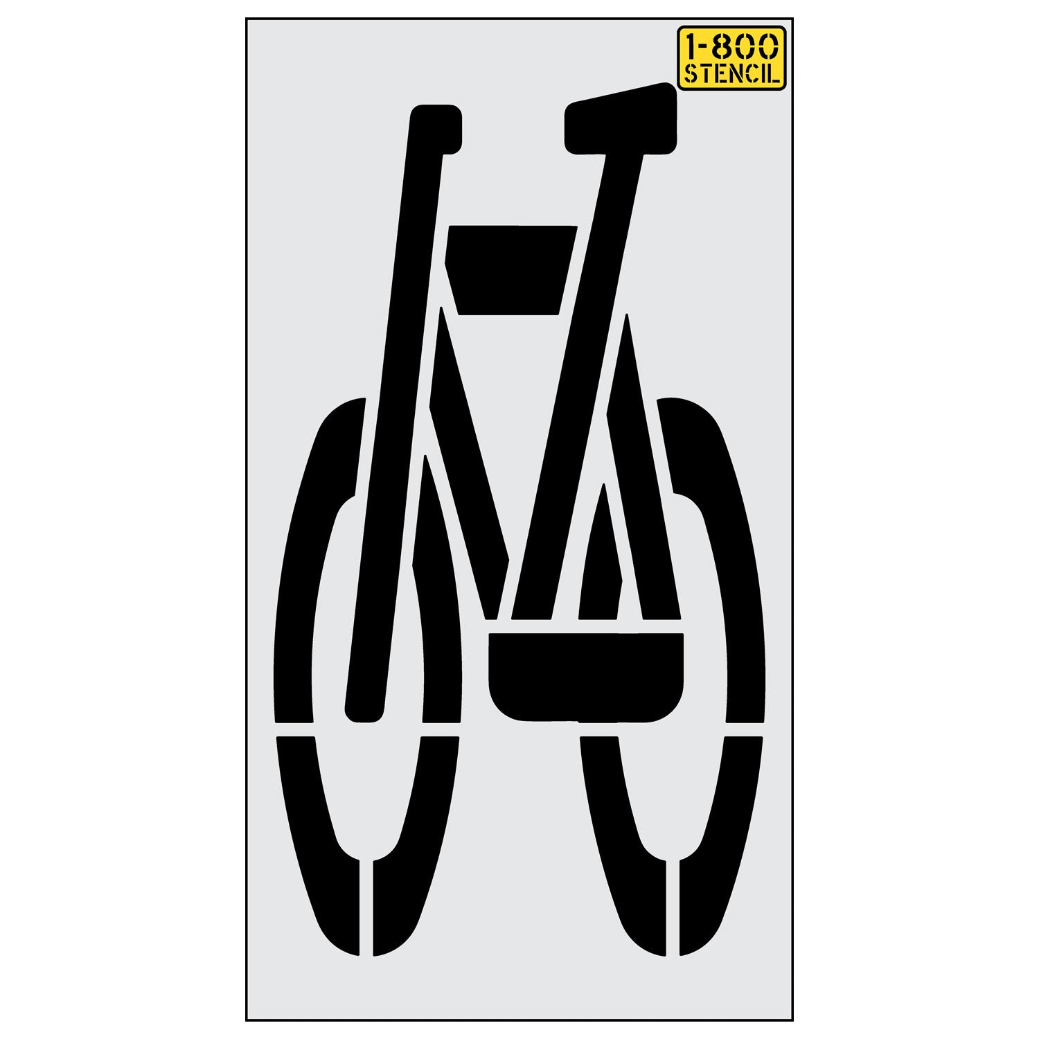 70" Bike Symbol Stencil - 1-800-Stencil