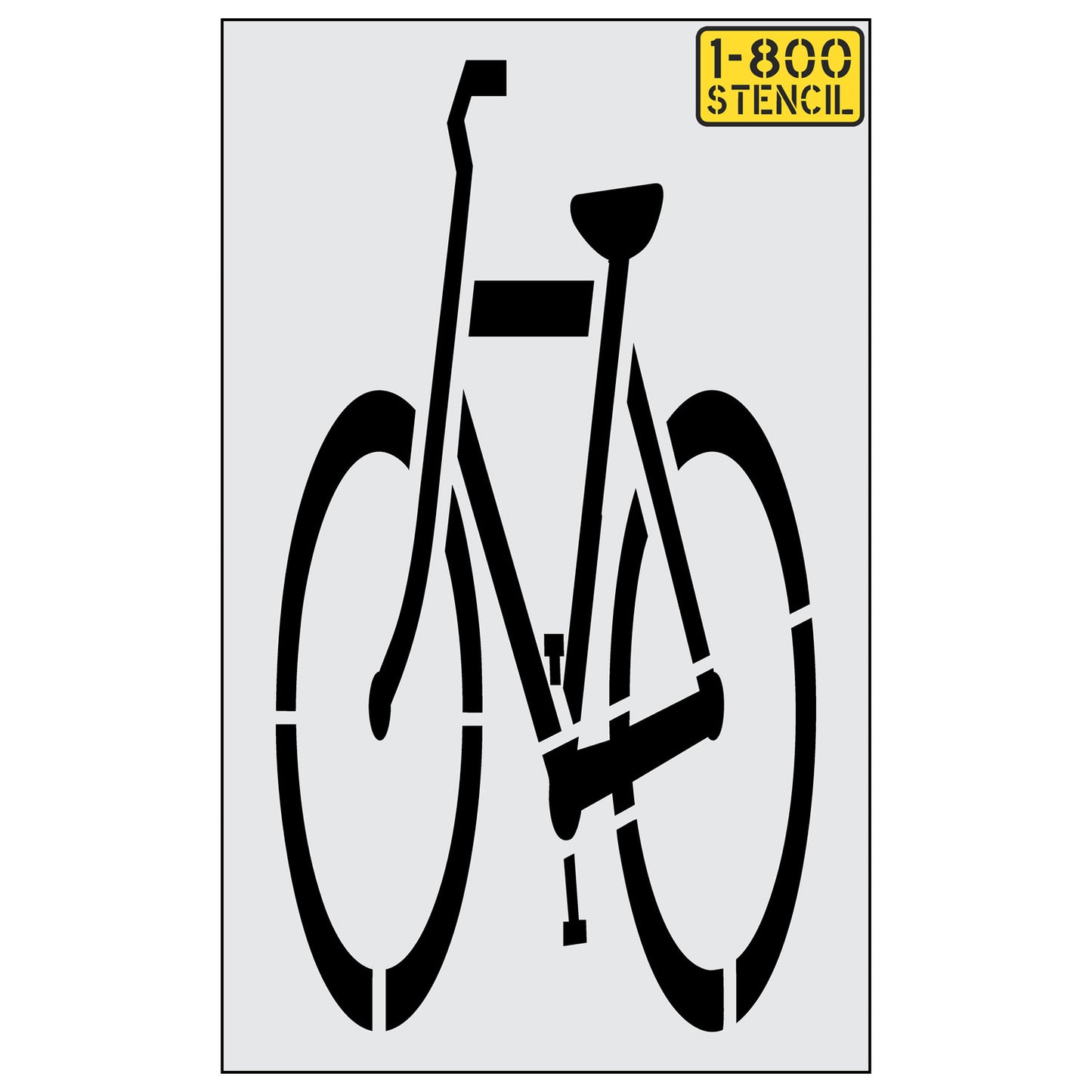 72" Bike Symbol Stencil - 1-800-Stencil