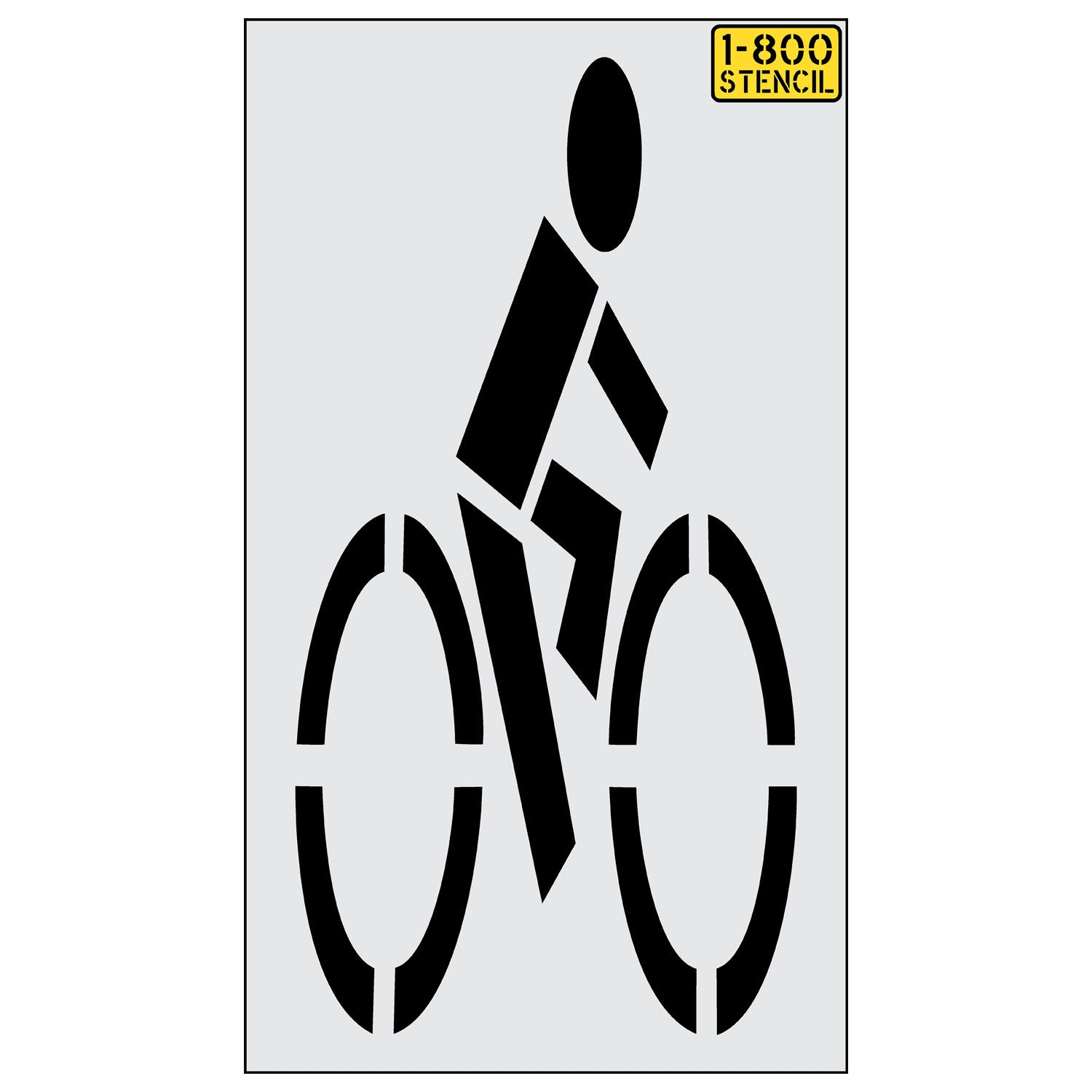 78" Bike Lane Stencil - 1-800-Stencil