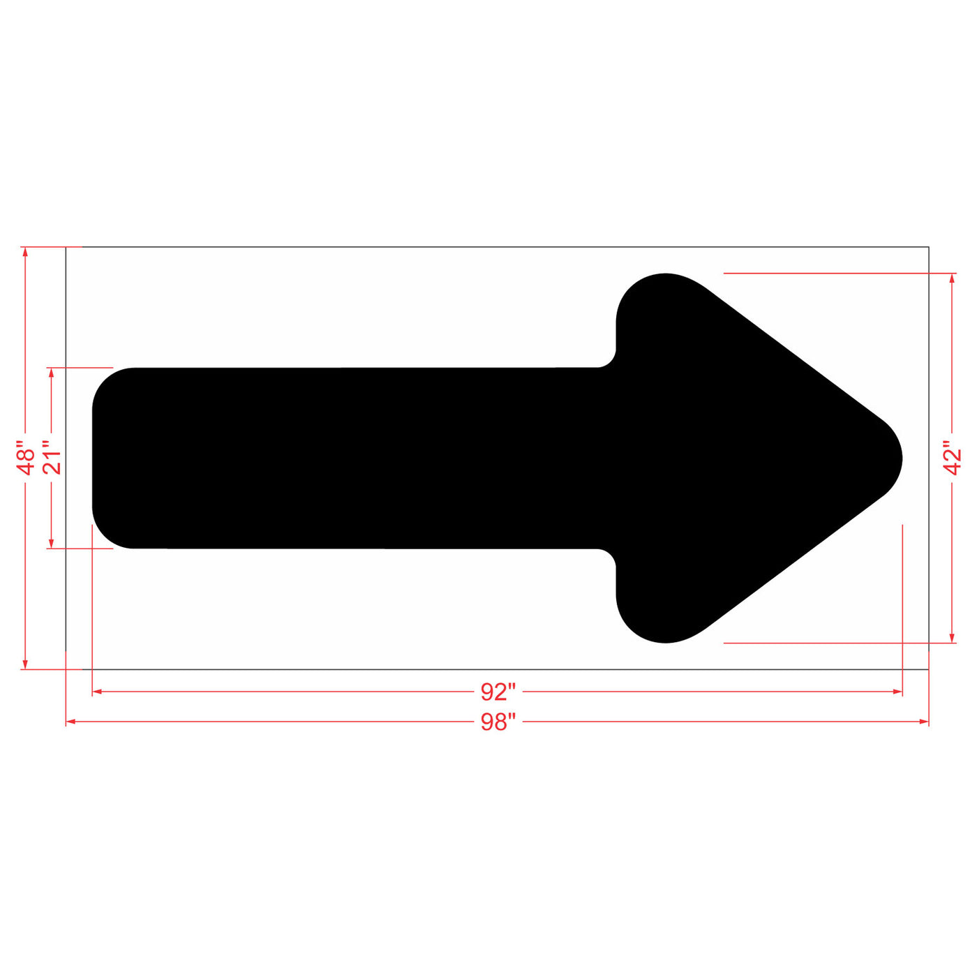 92" Dunkin Donuts Straight Arrow Stencil - 1-800-Stencil