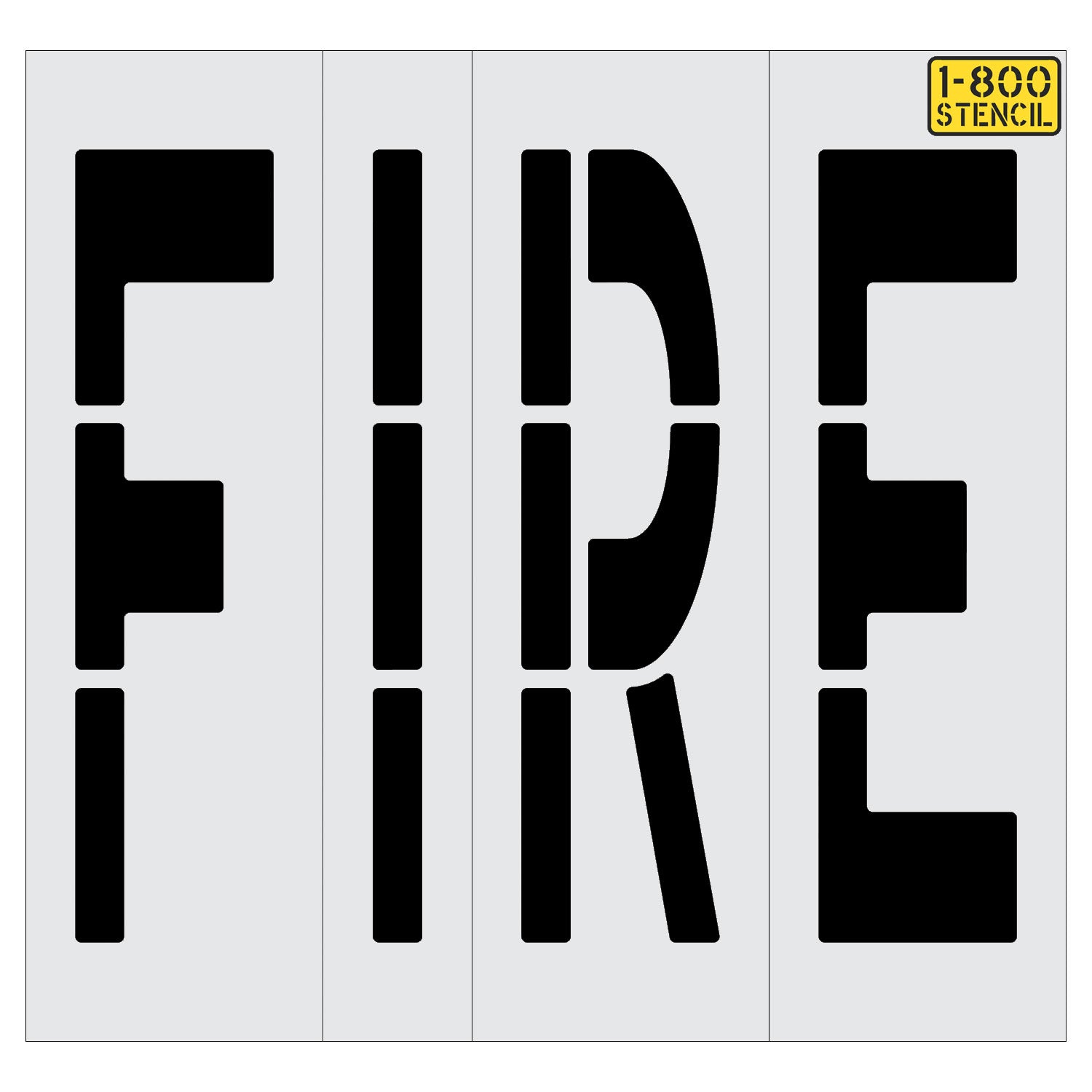 96" FIRE Stencil - 1-800-Stencil