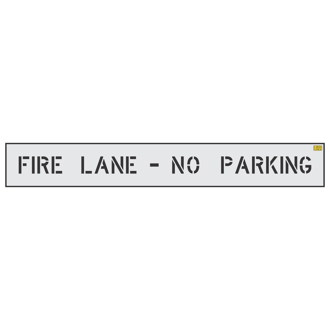 4" FIRE LANE - NO PARKING Stencil - 1-800-Stencil