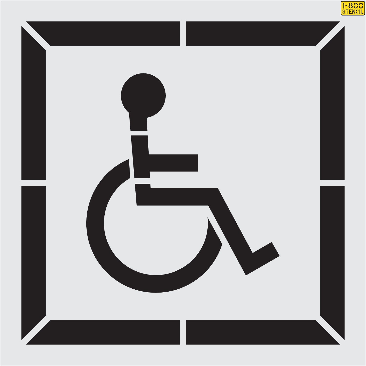 36" California ADA handicap Stencil - 2016 CalTrans Spec - 1-800-Stencil