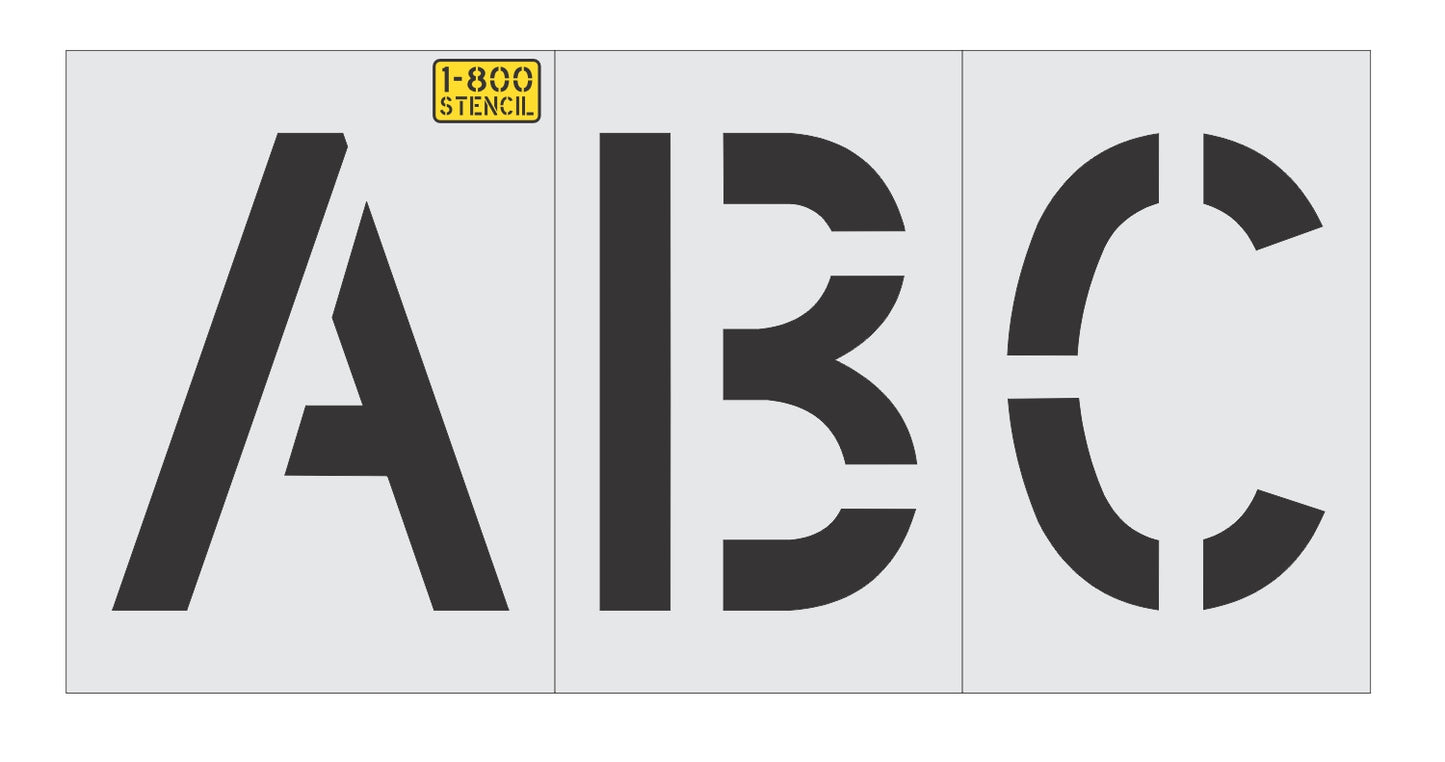 12" Alphabet Kit Stencil - 1-800-Stencil
