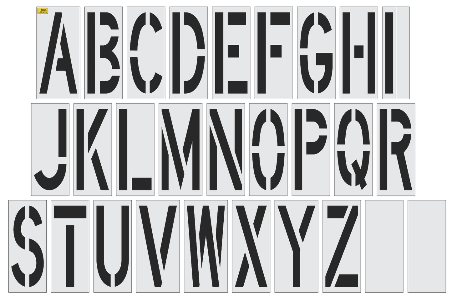 30" Alphabet Kit Stencil - 1-800-Stencil