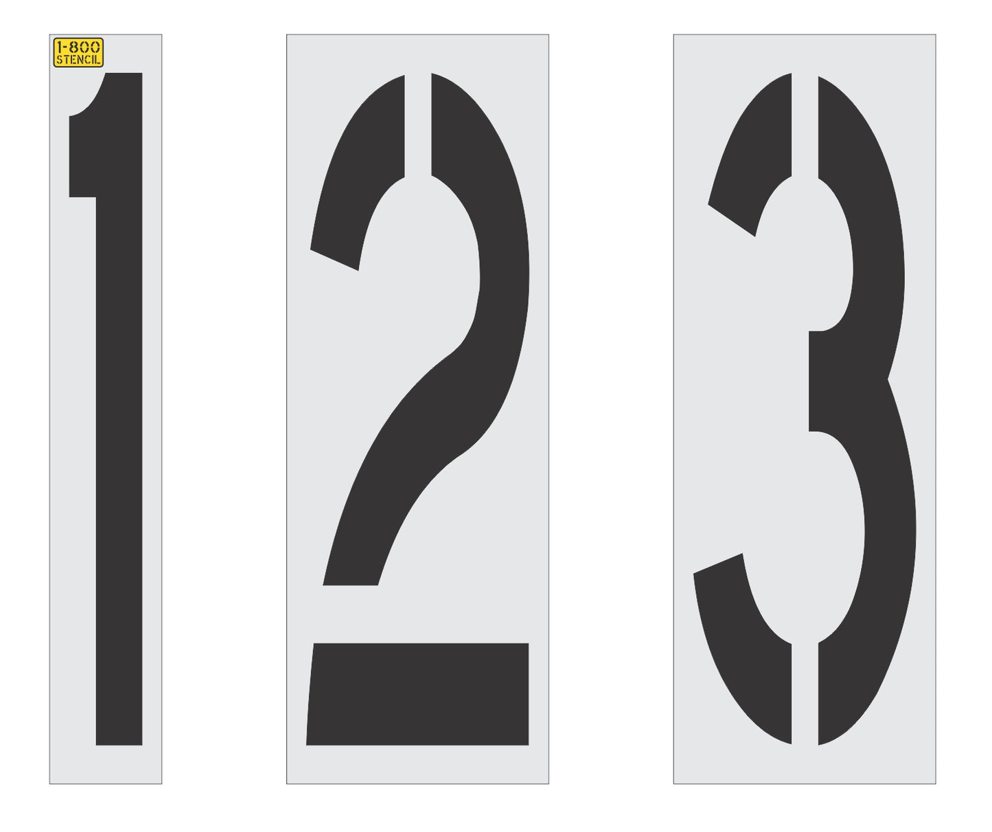 36" x 12" Number Kit Stencil - 1-800-Stencil
