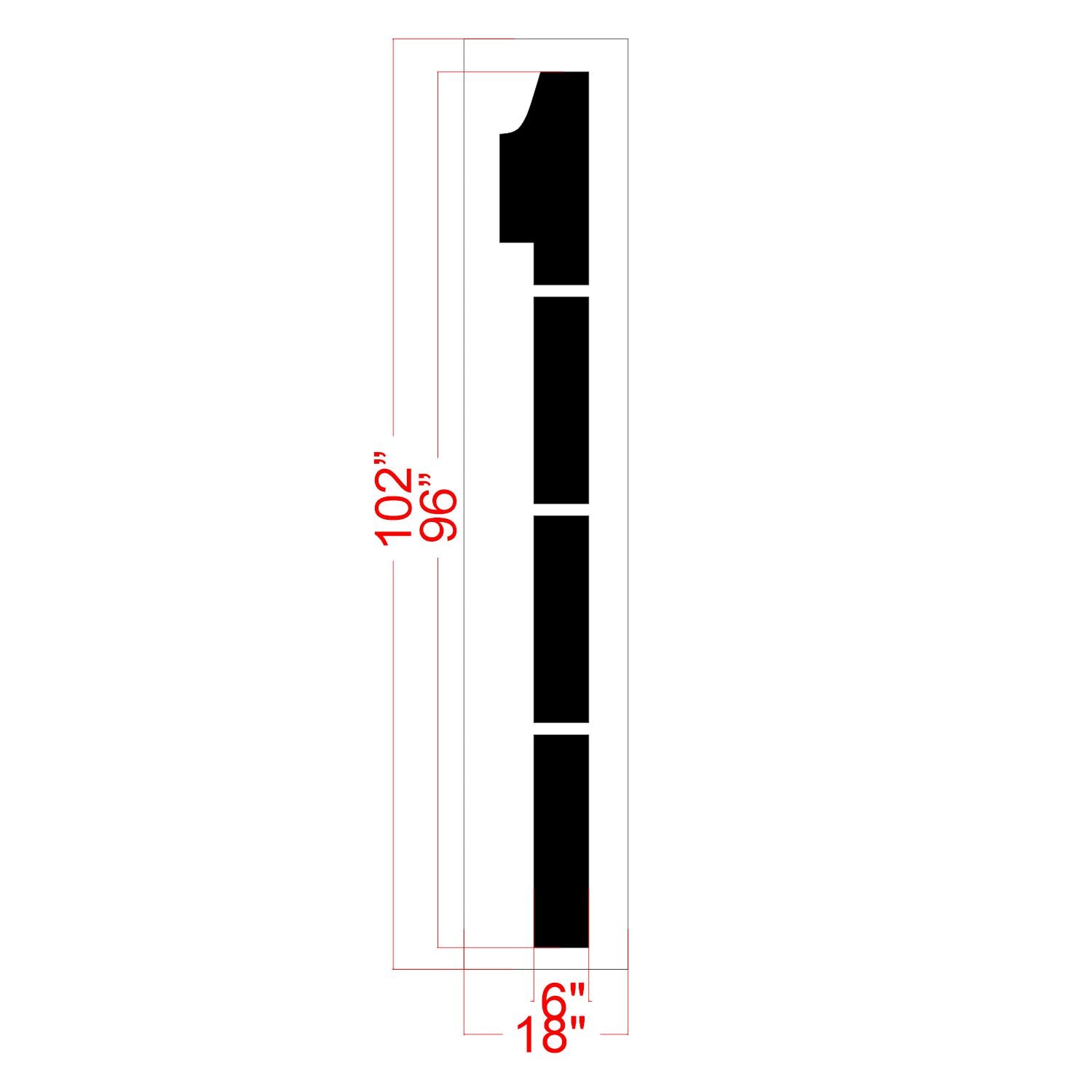 96" FAA Individual Stencils (8 foot) | Parking Lot & Drive-Thru ...