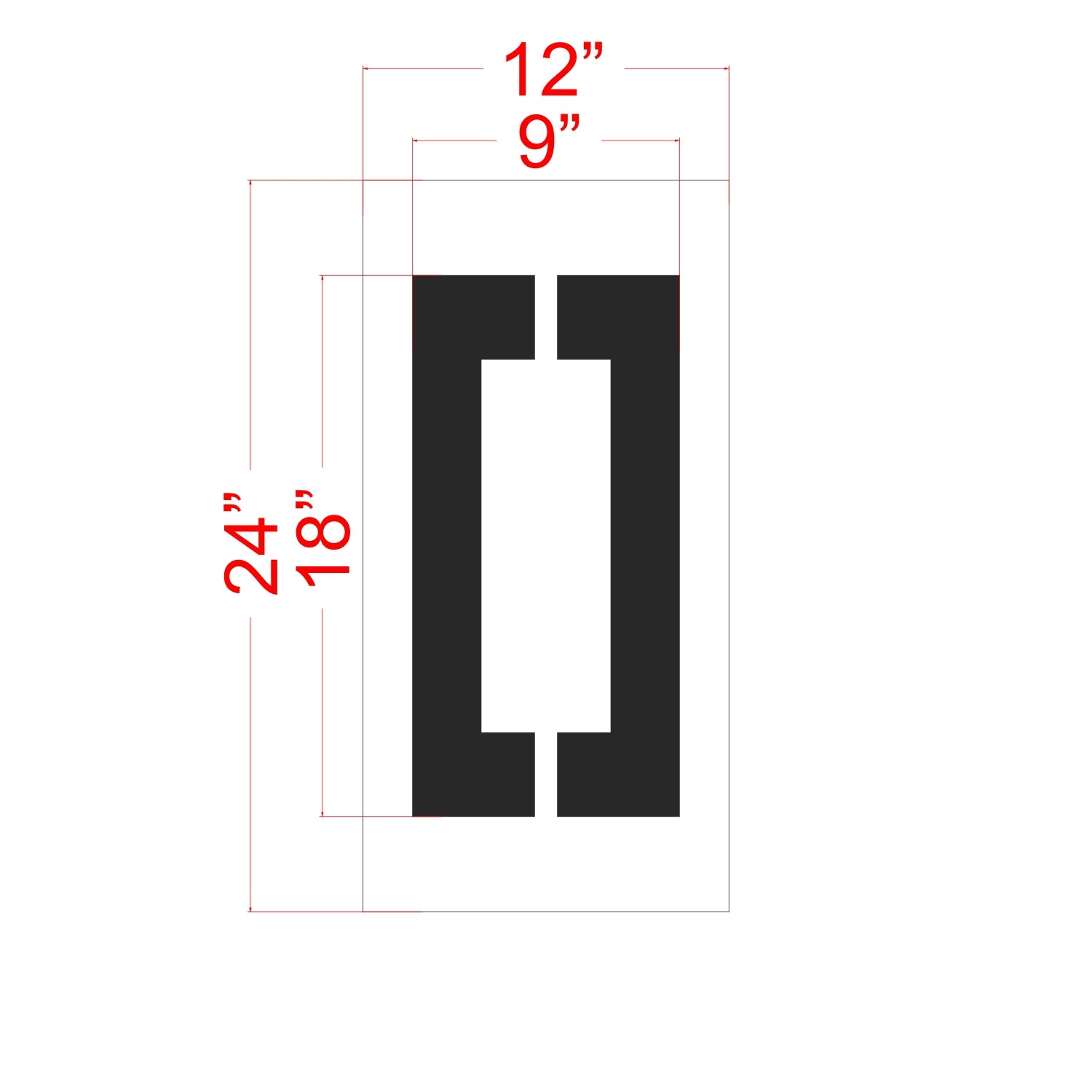 18" FAA Helipad Number Kit - 1/4" (.25”) Ultra-High-Molecular-Weight ...