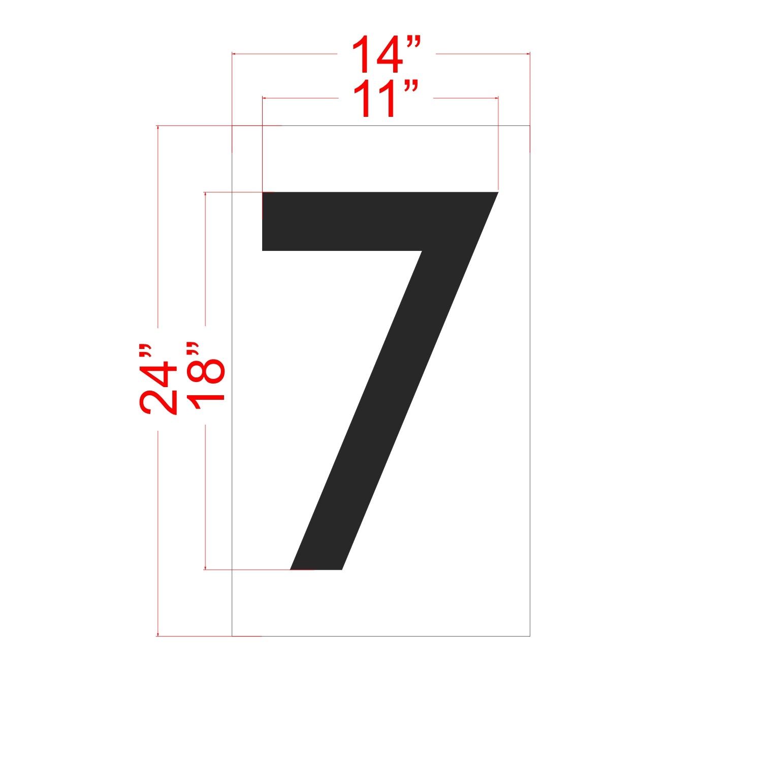 18" FAA Helipad Number Kit - 1/4" (.25”) Ultra-High-Molecular-Weight ...
