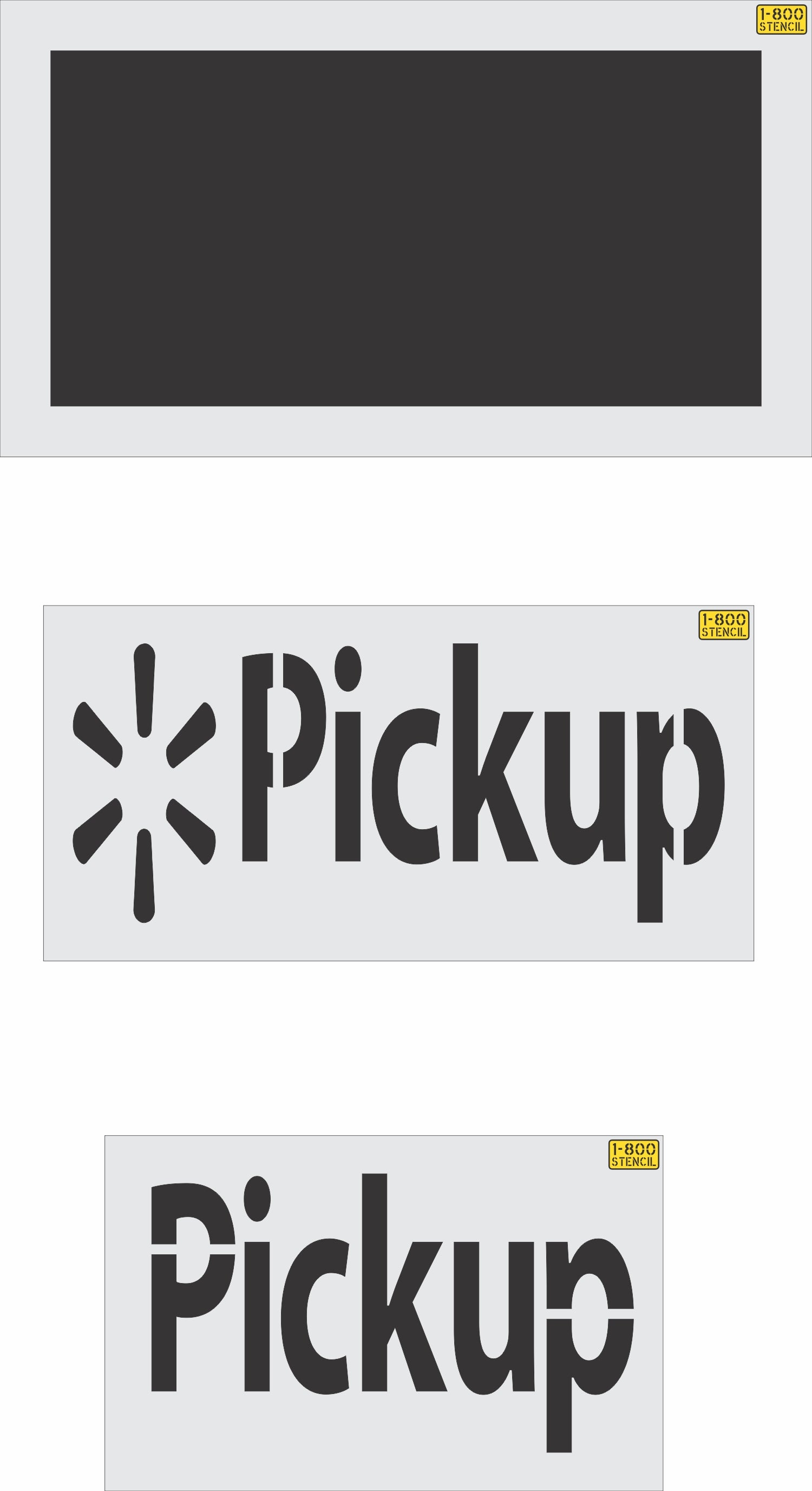 Walmart "Pickup" 42" x 84" (Current Spec) Stencil - 1-800-Stencil