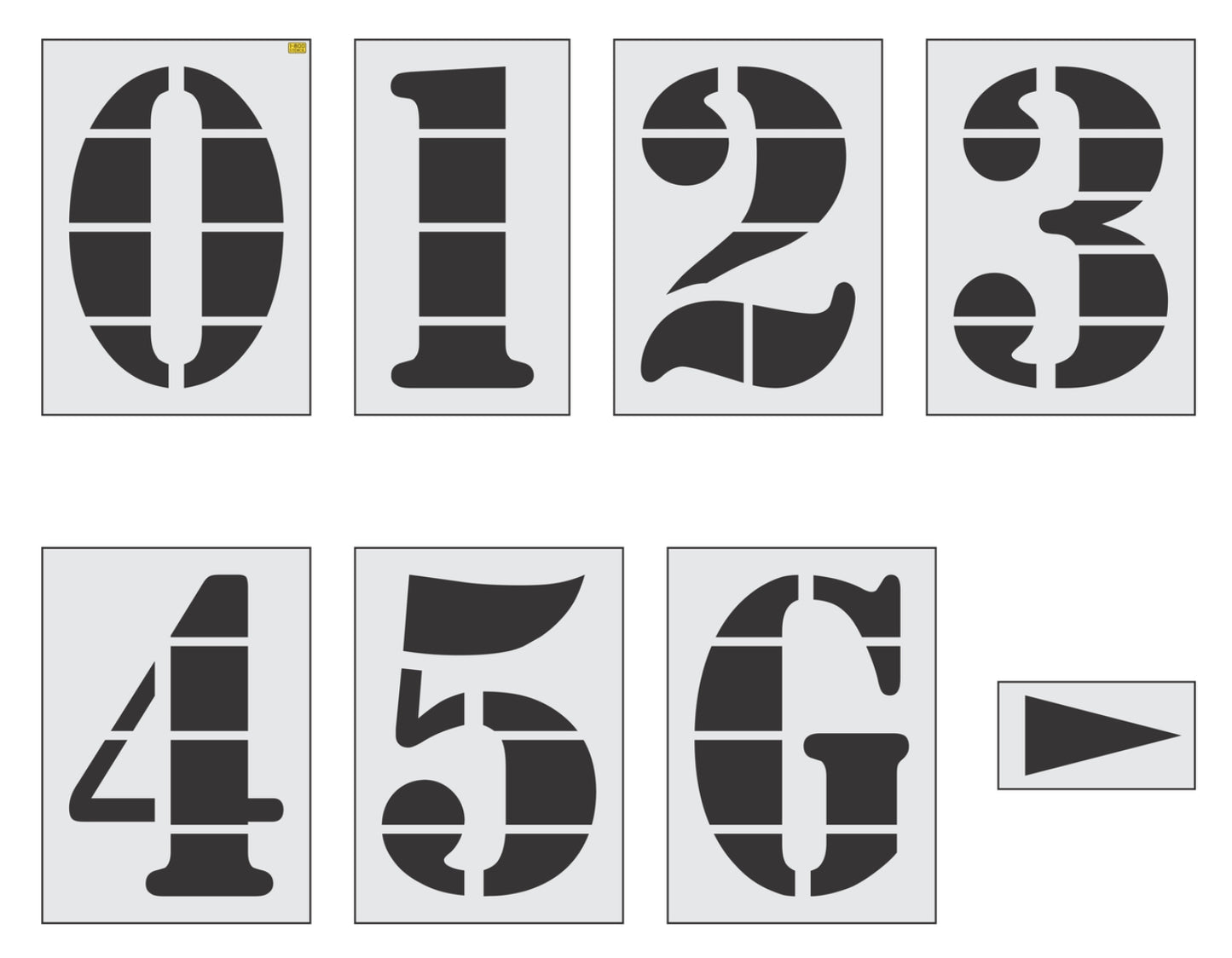 Football Number Kit Stencil - (36"-72") | Parking Lot & Drive-Thru ...