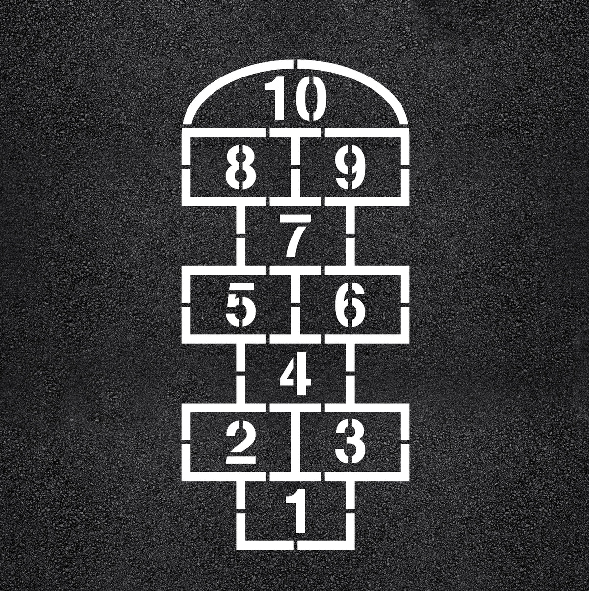 112x"52" Hopscotch Stencil — 1-800-Stencil