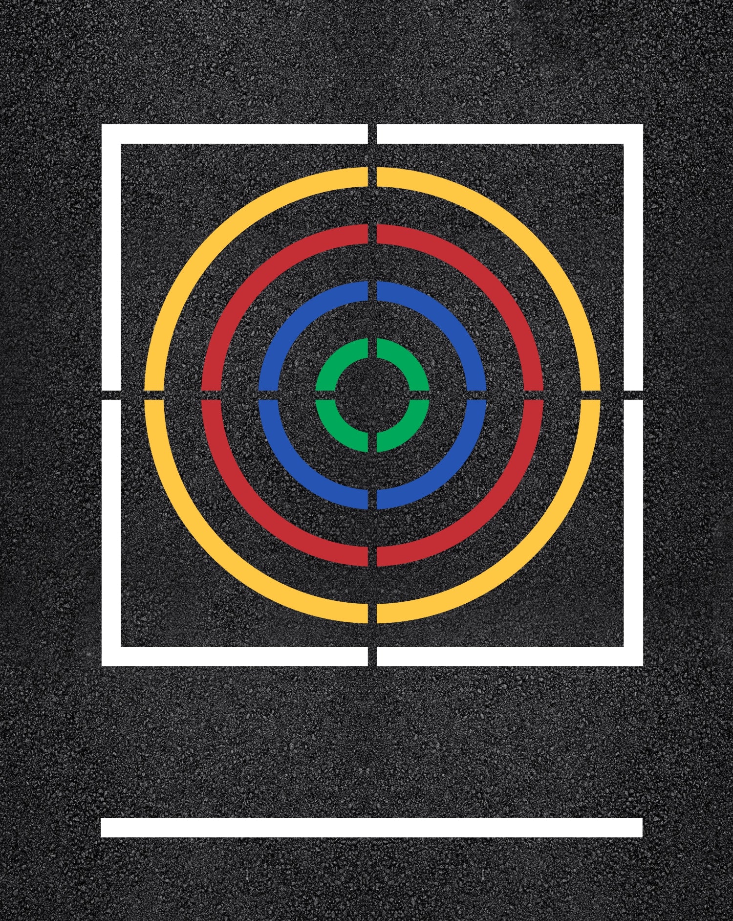 57"x57" Target Toss Stencil - 1-800-Stencil