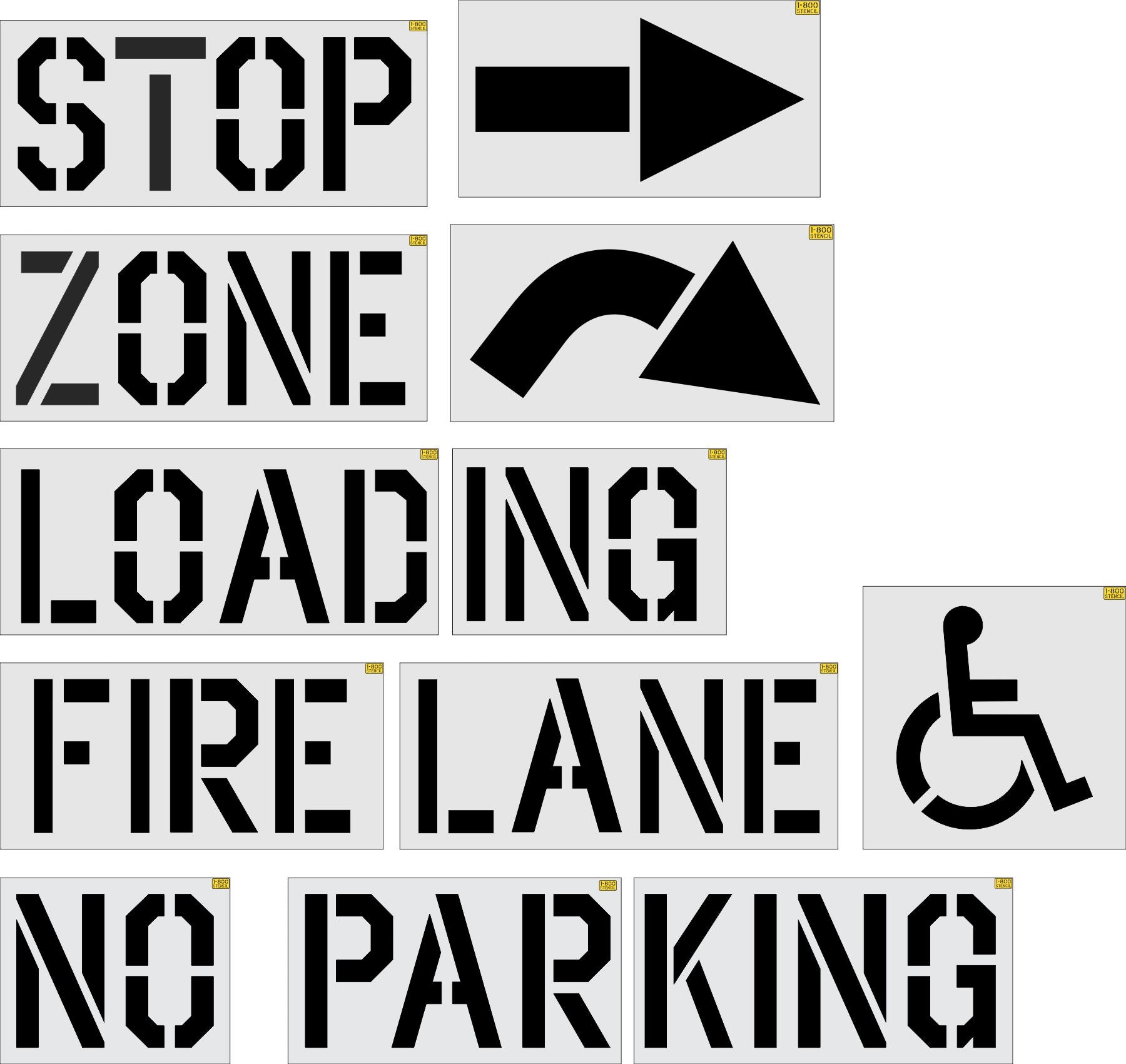 Lowes 7 Piece Parking Lot Stencil Kit | Parking Lot & Drive-Thru ...
