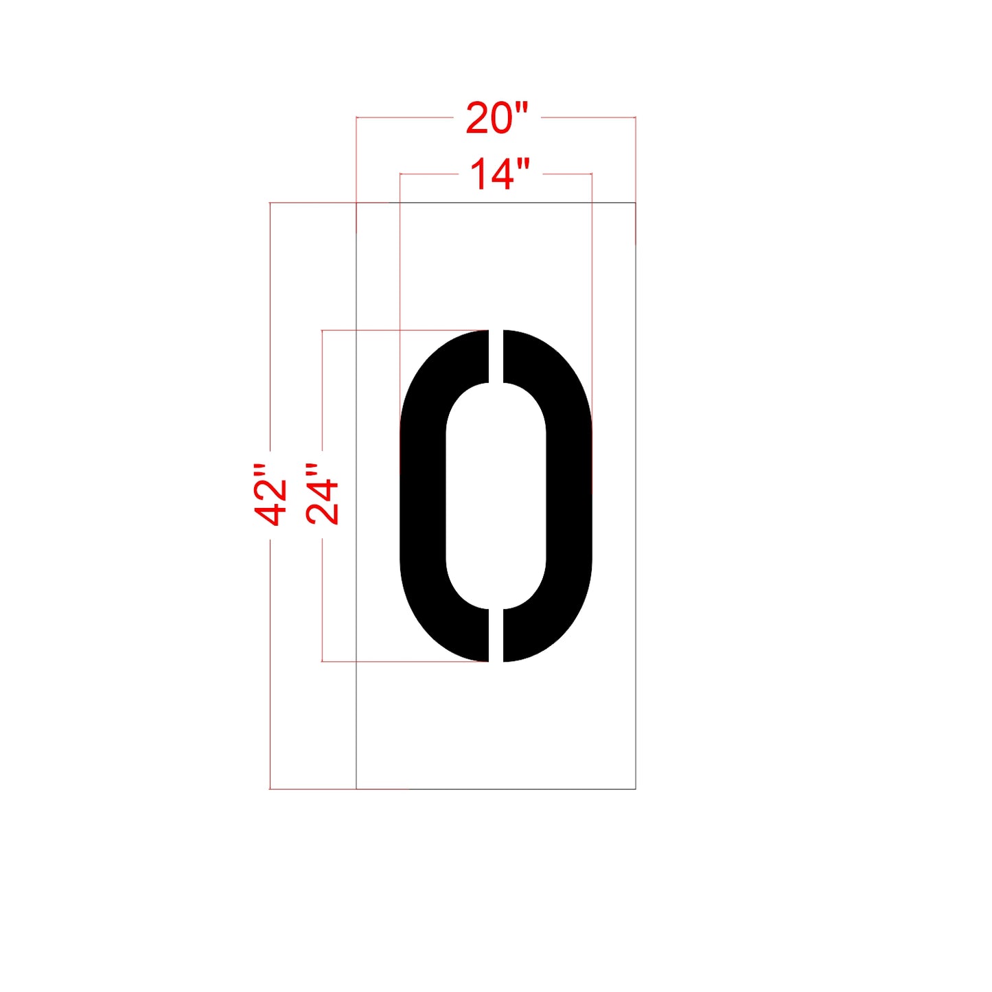 24" Amazon Number Kit Stencil | Parking Lot & Drive-Thru Pavement ...