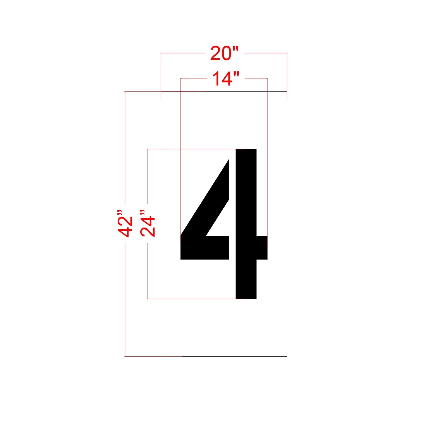 24" Amazon Number Kit Stencil | Parking Lot & Drive-Thru Pavement ...