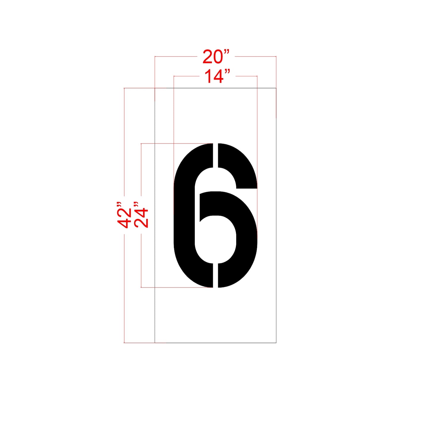 24" Amazon Number Kit Stencil | Parking Lot & Drive-Thru Pavement ...