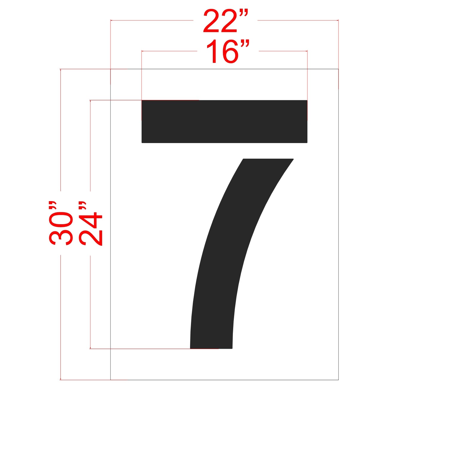 24" Wide Amazon Number Kit Stencil | Parking Lot & Drive-Thru Pavement ...