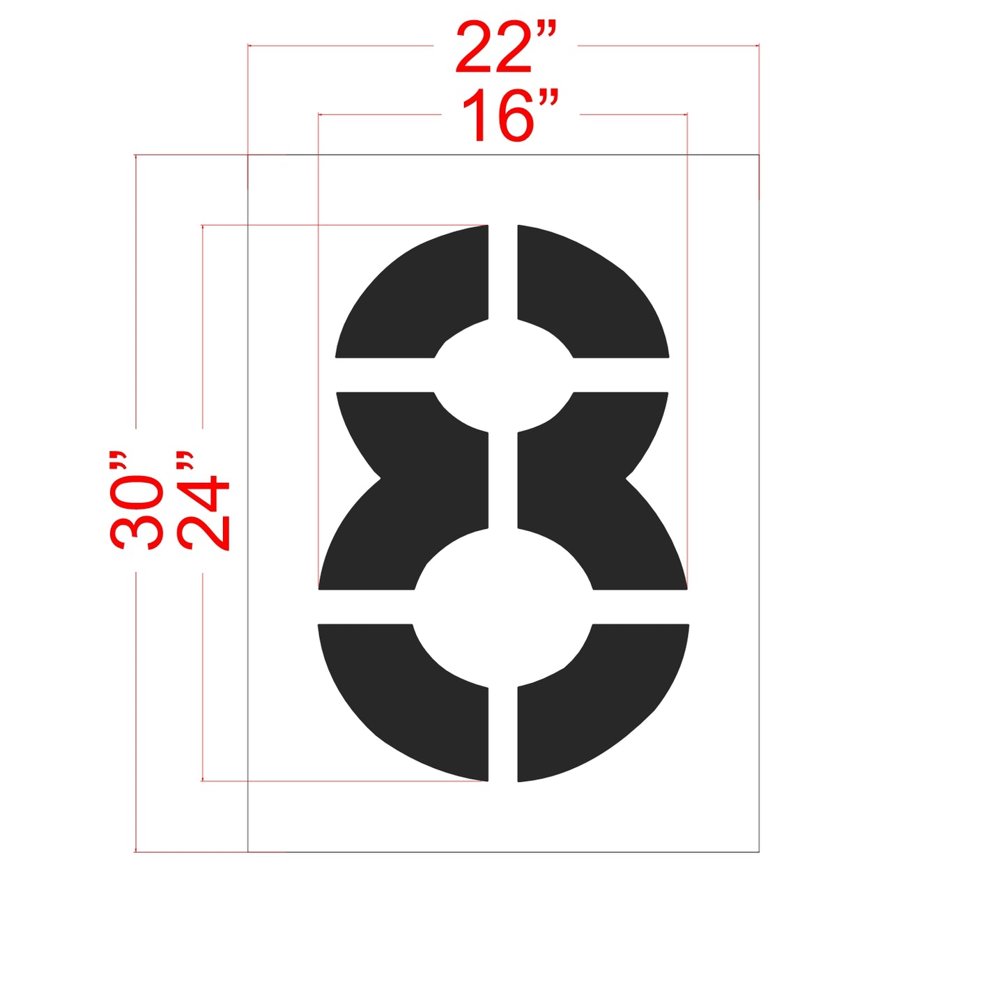 24" Wide Amazon Number Kit Stencil | Parking Lot & Drive-Thru Pavement ...