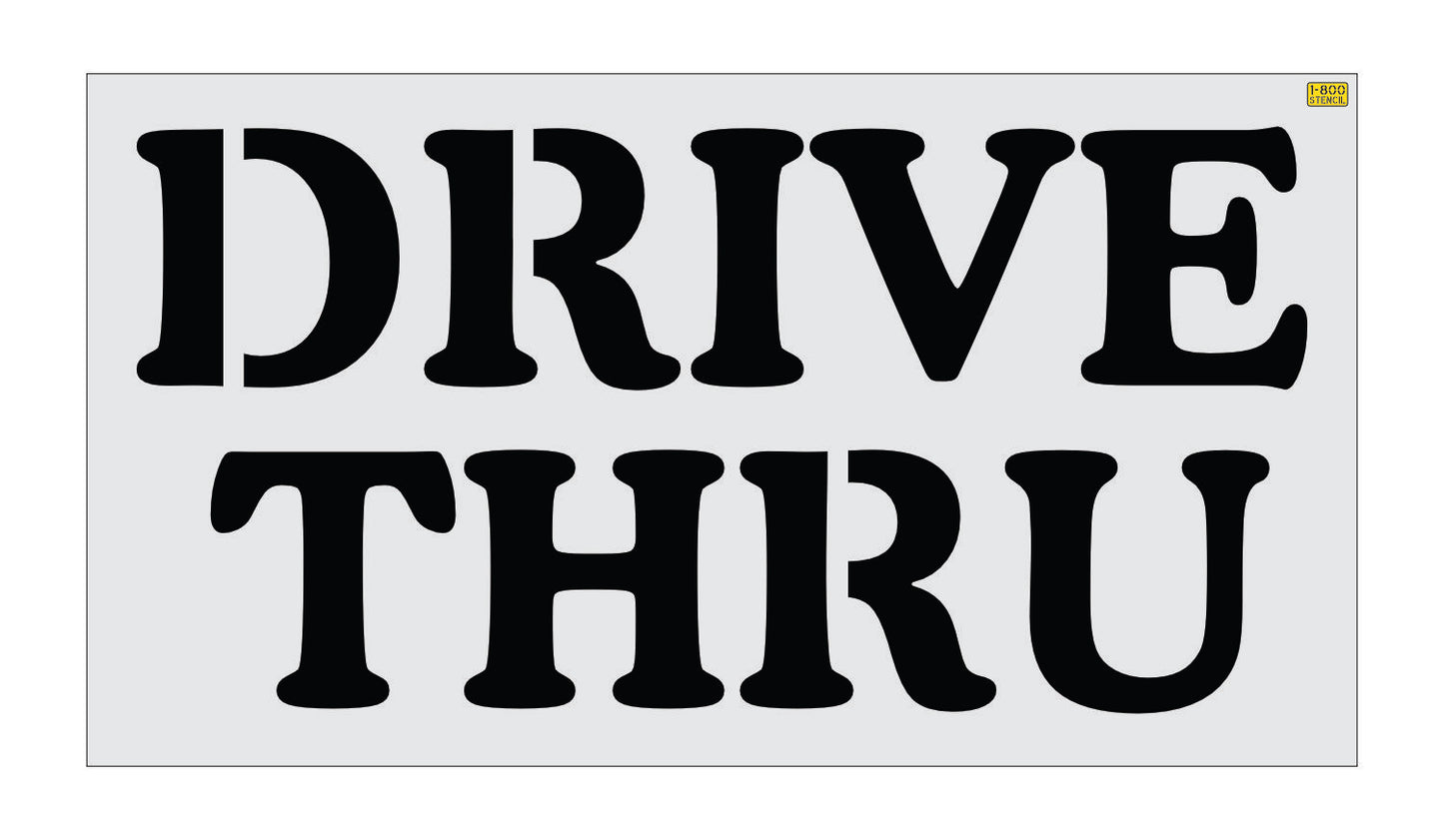 16" Burger King DRIVE THRU Stencil | Parking Lot & Drive-Thru Pavement ...