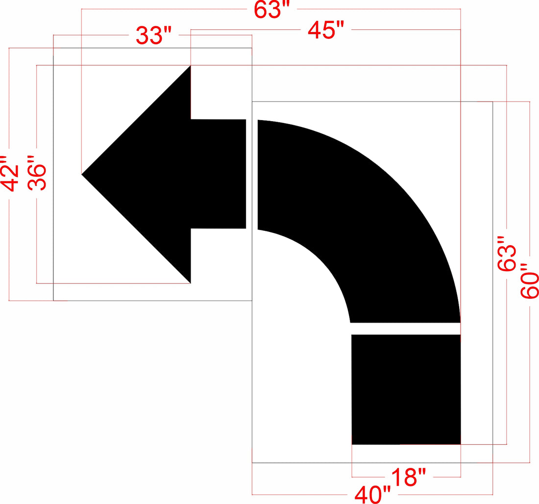 63" Burger King Turn Arrow Stencil - 1-800-Stencil