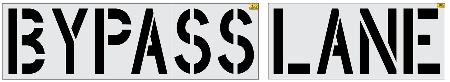 36" Chick-Fil-a BYPASS LANE Stencil - 1-800-Stencil