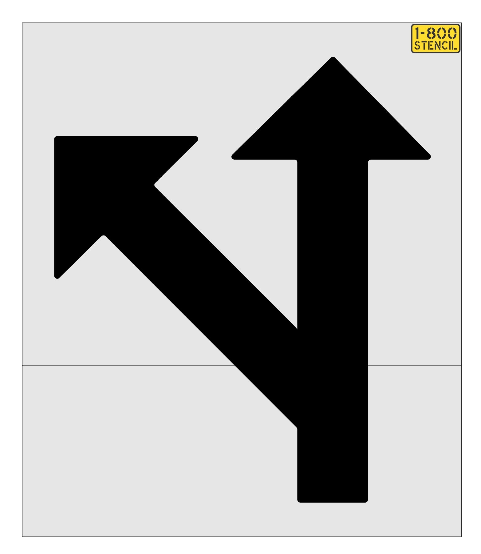 78" Chick-Fil-a Multi-Lane Split Arrow Stencil - 1-800-Stencil