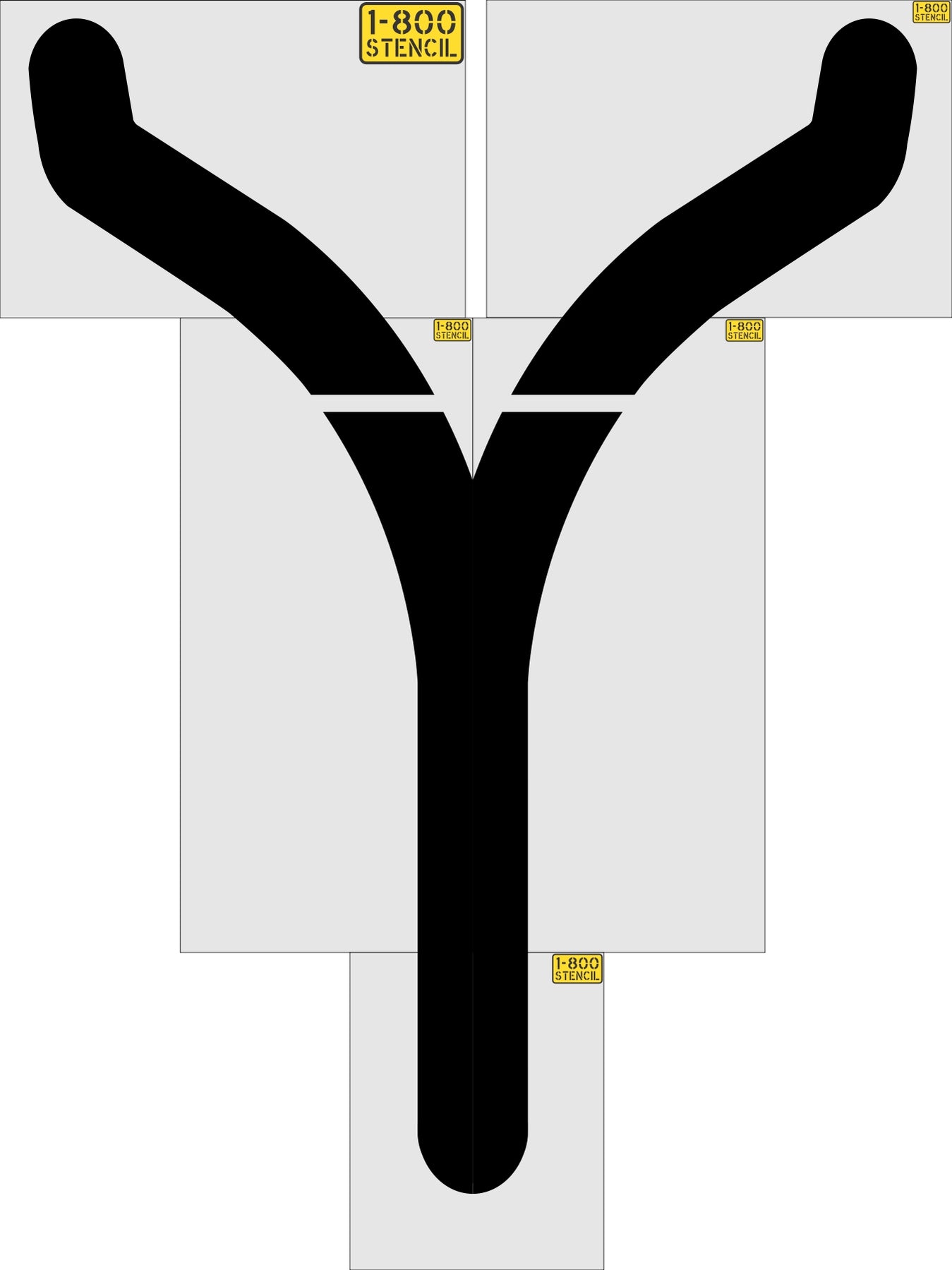 222" Dunkin Donuts Straight Arrow without Chevron Stencil - 1-800-Stencil