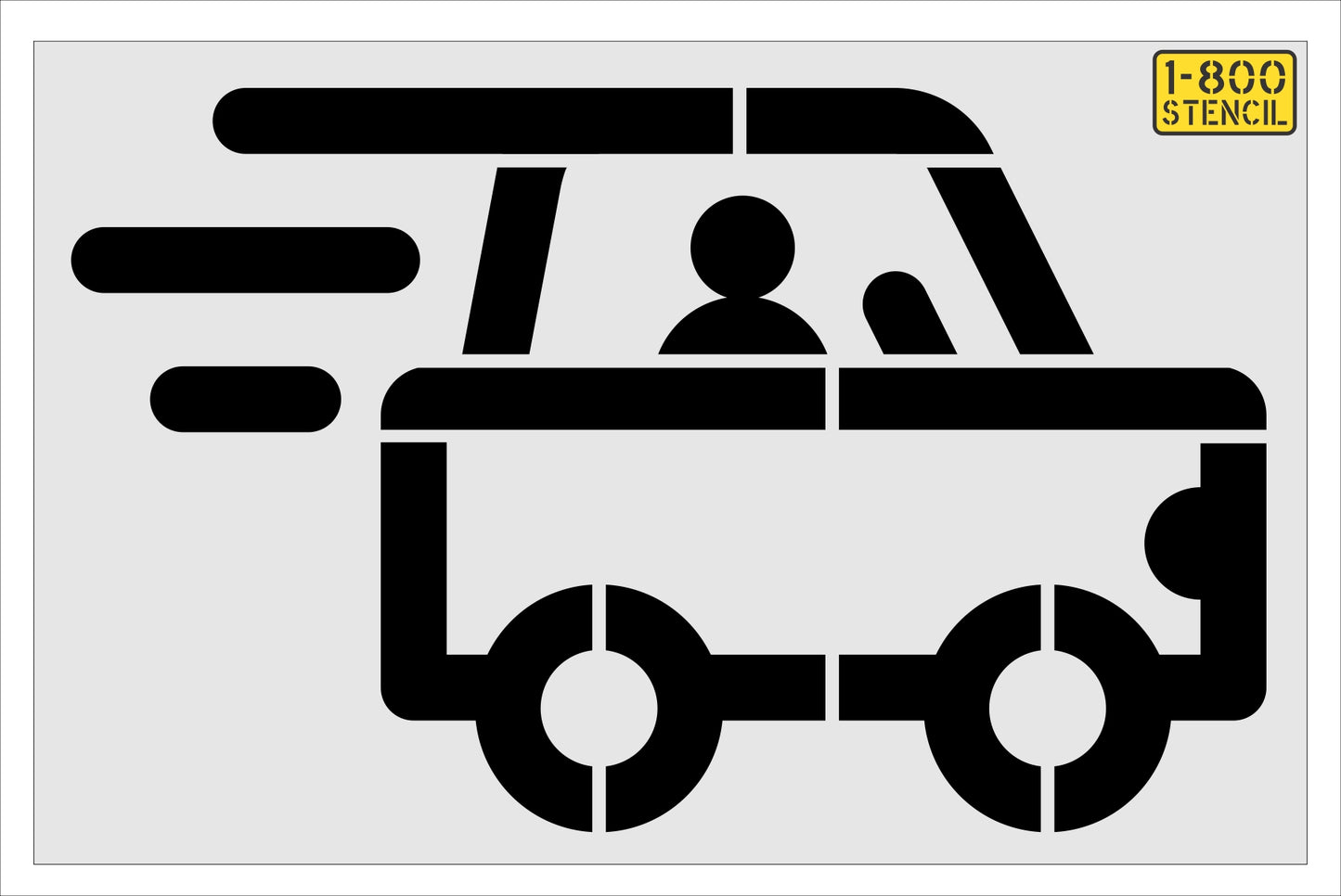 55" Dunkin Donuts Zoom Car Stencil - 1-800-Stencil