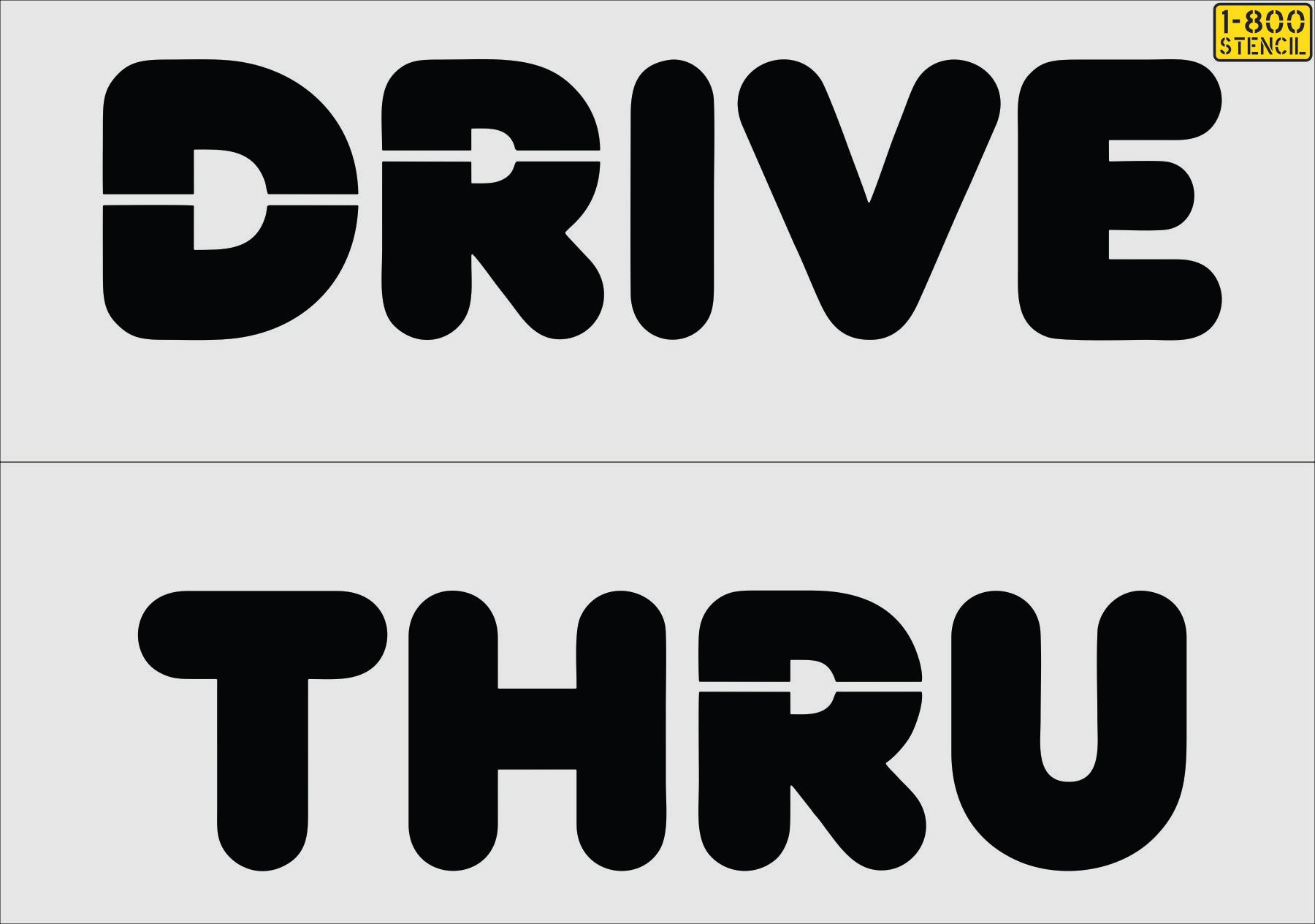 20" Dunkin Donuts DRIVE THRU Stencil | Parking Lot & Drive-Thru ...