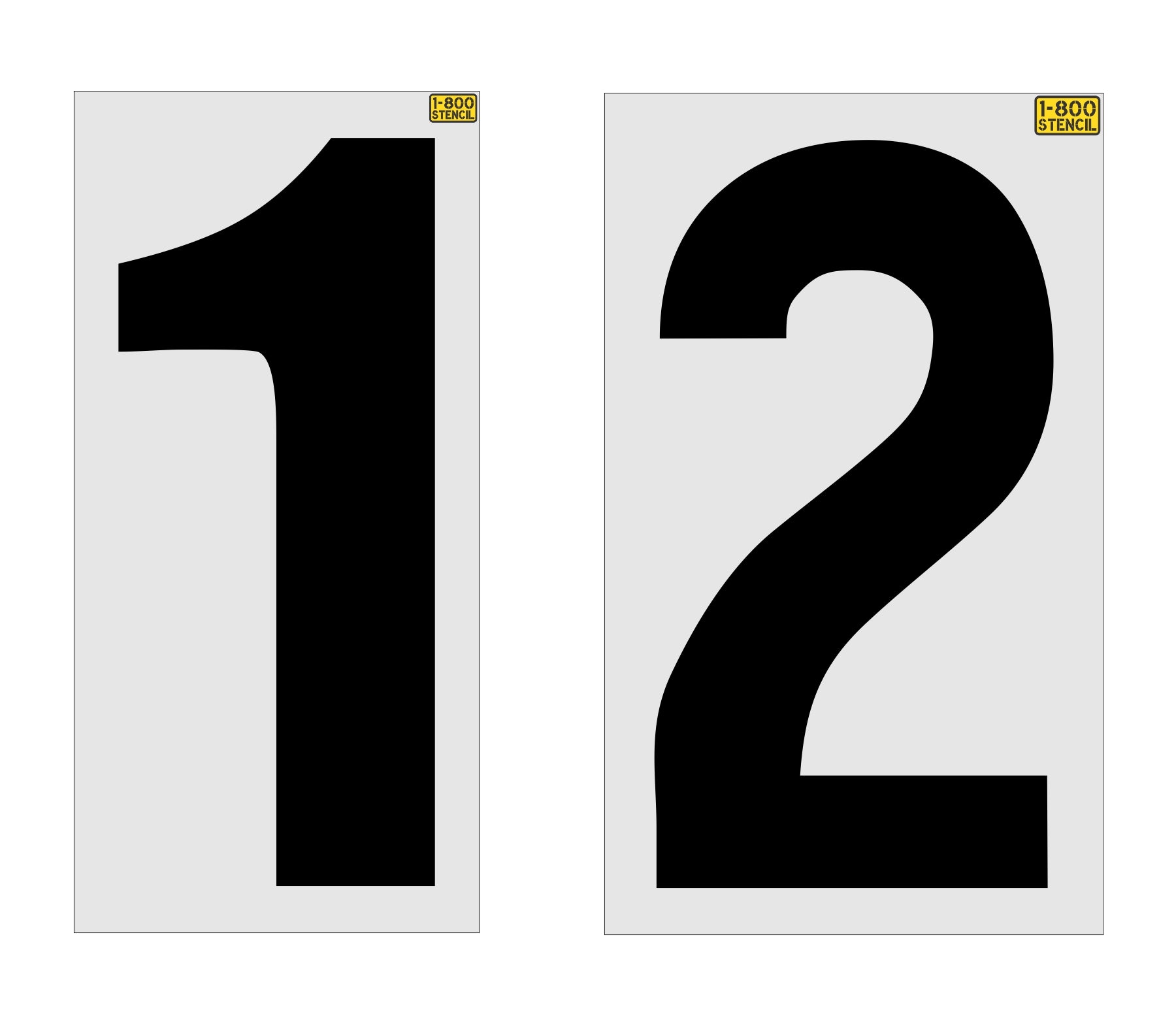 48" Domino's Numbers 1 and 2 Stencil Set — 1-800-Stencil