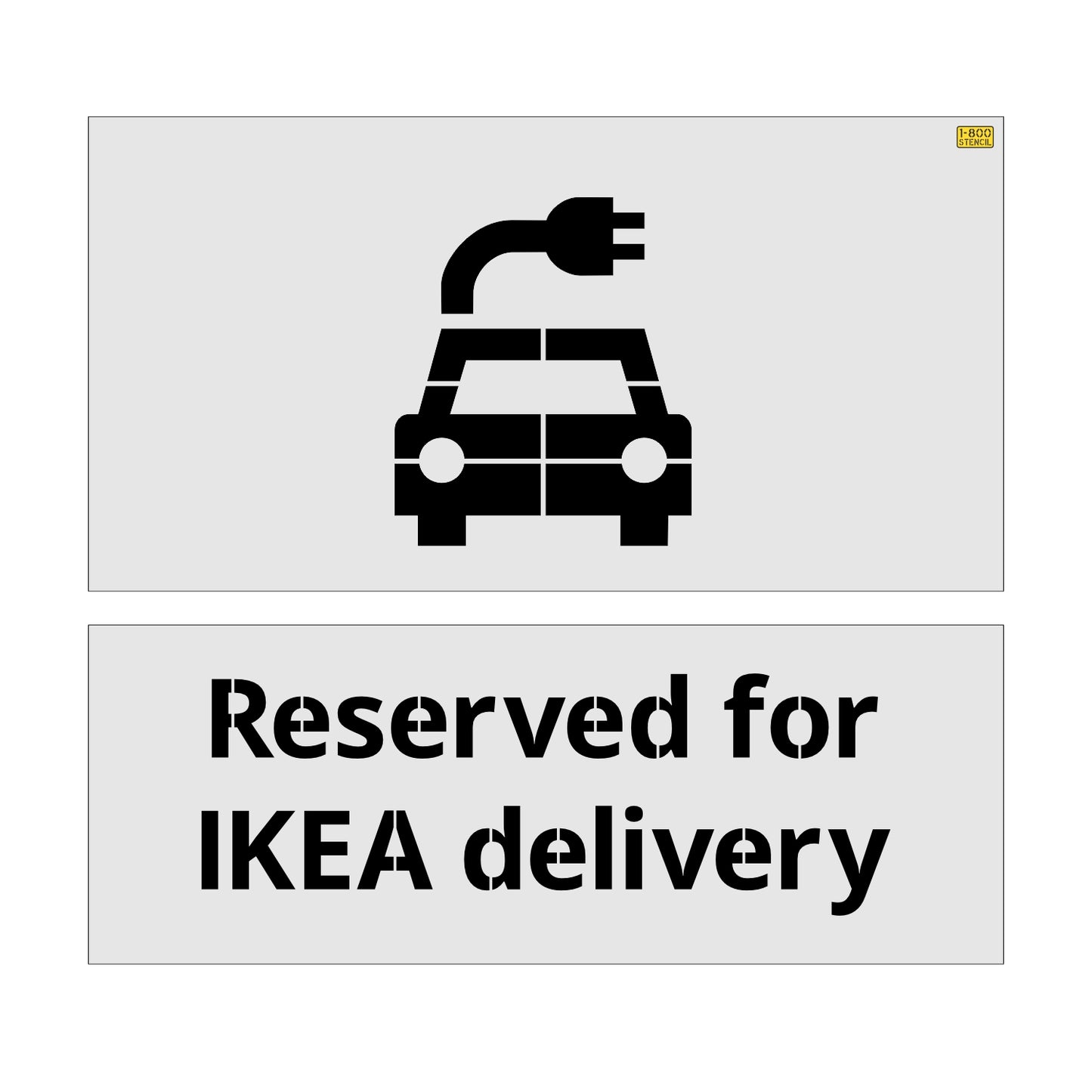 60" Ikea Electric Vehicle Reserved for IKEA Delivery - 1-800-Stencil
