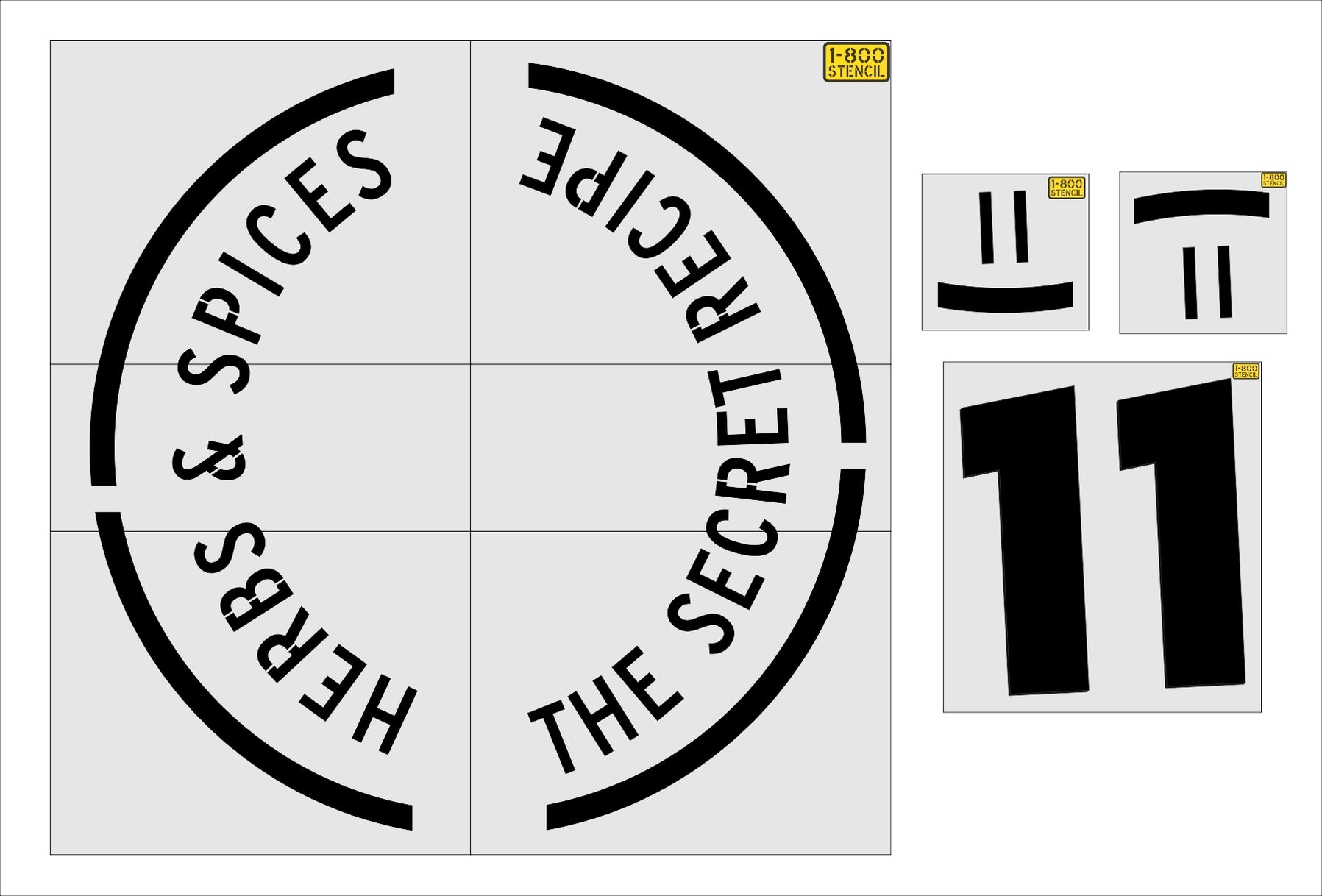 144" KFC Herbs and Spices Stencil - 1-800-Stencil