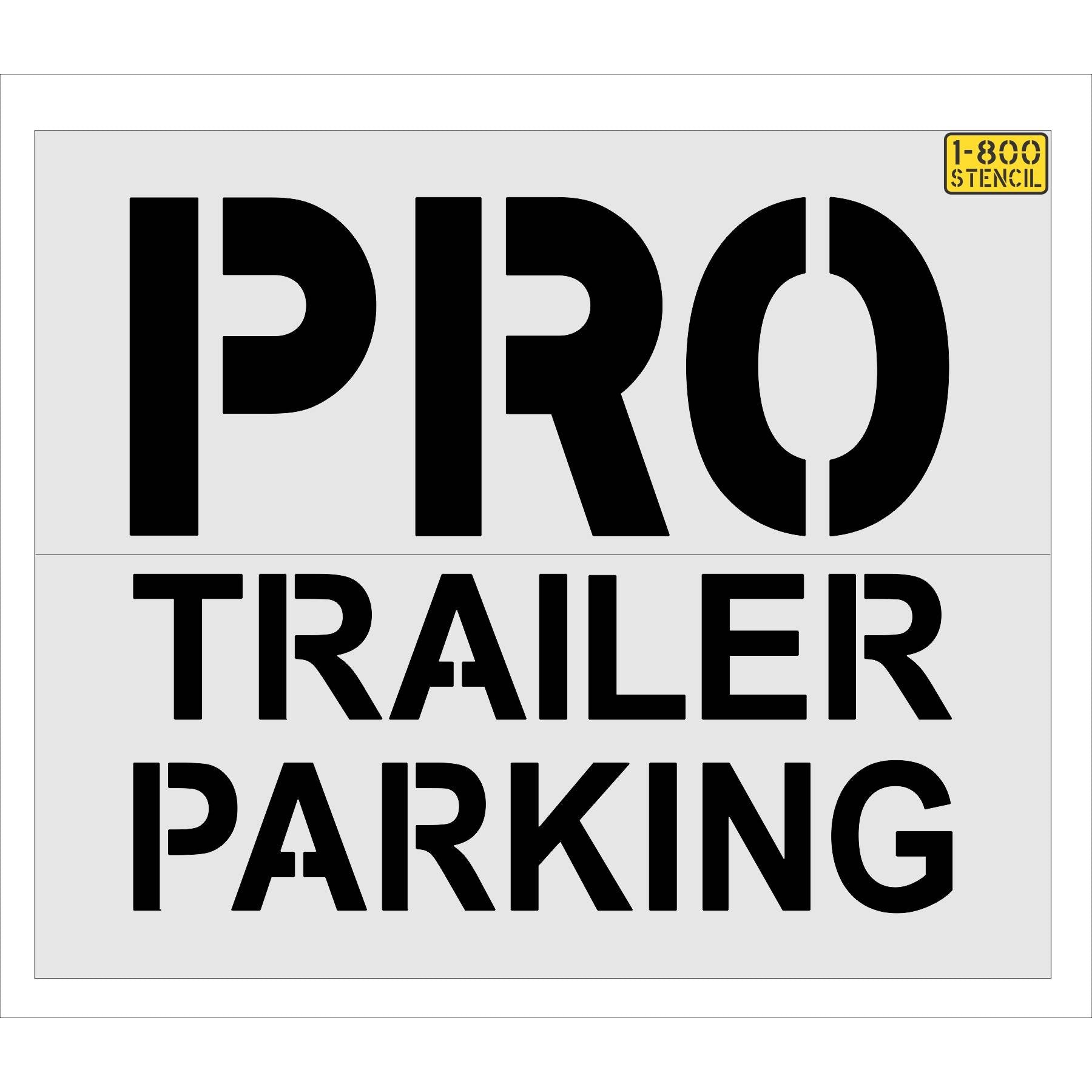 50" Lowes PRO TRAILER PARKING Stencil | Parking Lot & Drive-Thru ...