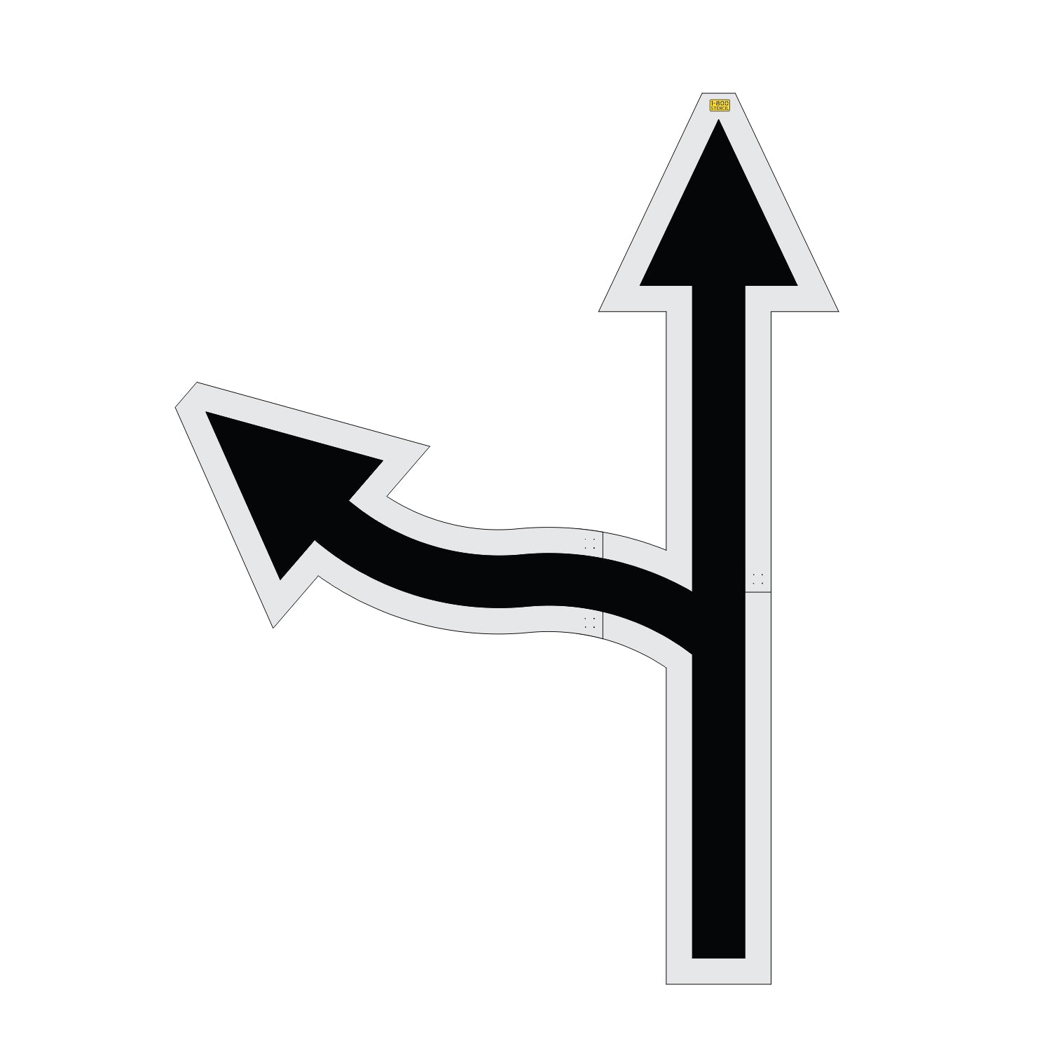 192" McDonalds Double Drive Thru Arrow Stencil - 1-800-Stencil