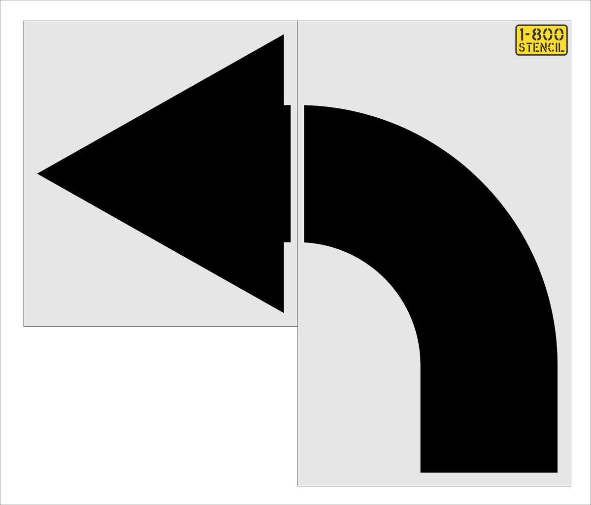 96" Panera Bread Turn Arrow Stencil — 1-800-Stencil