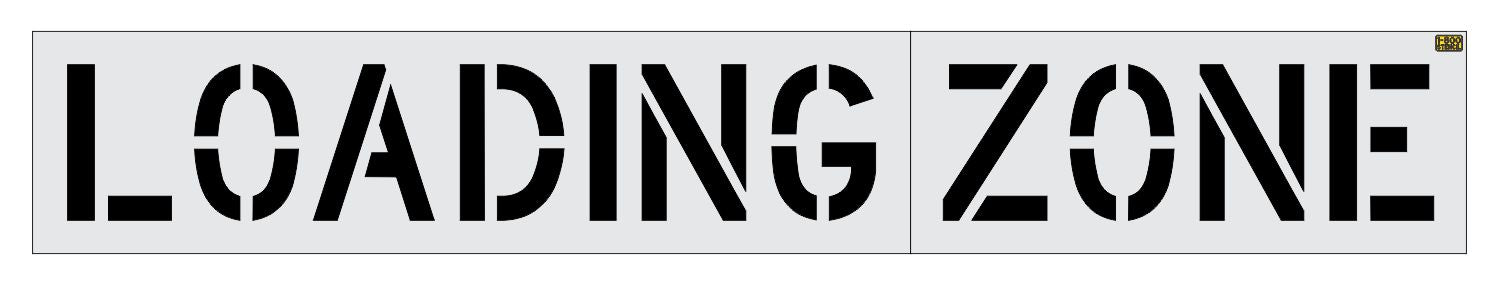 14" Starbucks LOADING ZONE Stencil - 1-800-Stencil