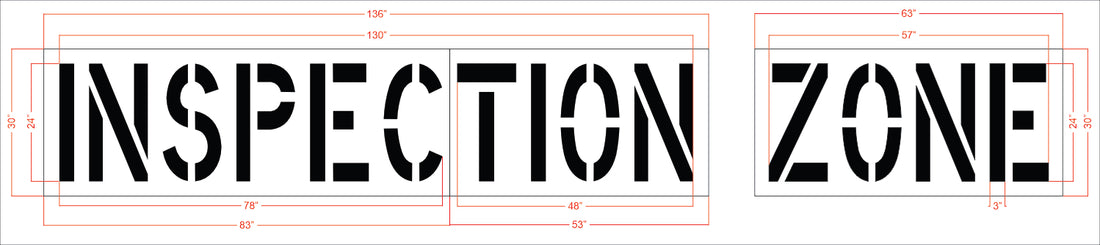 24" Target INSPECTION ZONE Stencil