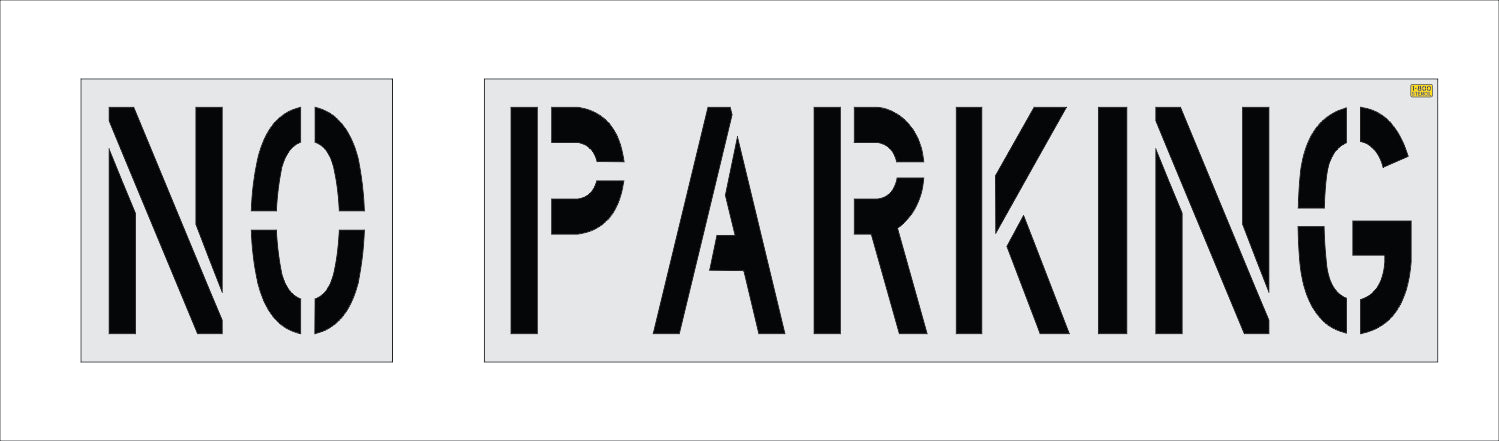 24" Target NO PARKING Stencil - 1-800-Stencil