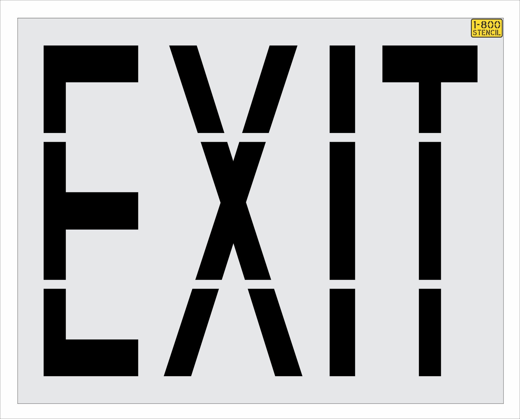 36" Walmart EXIT Stencil - 1-800-Stencil